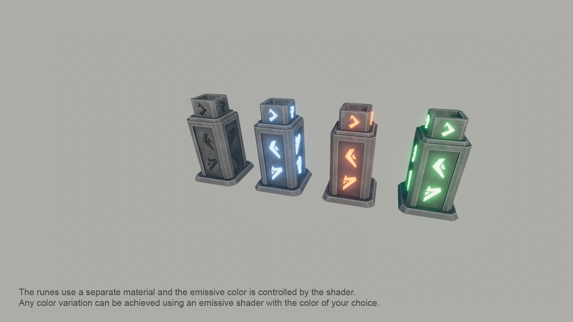 3d Model Runes Props