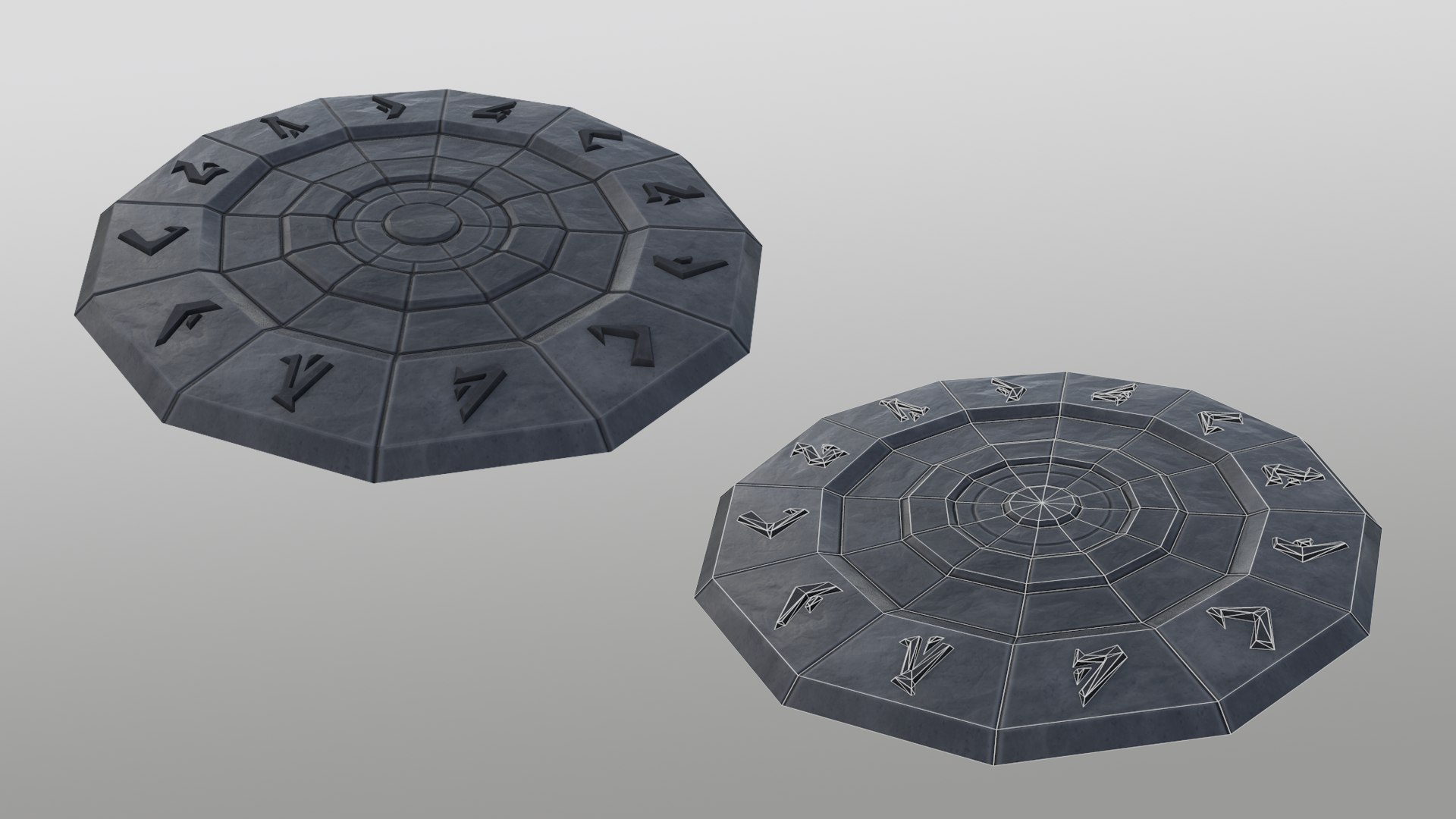 3d Model Runes Props