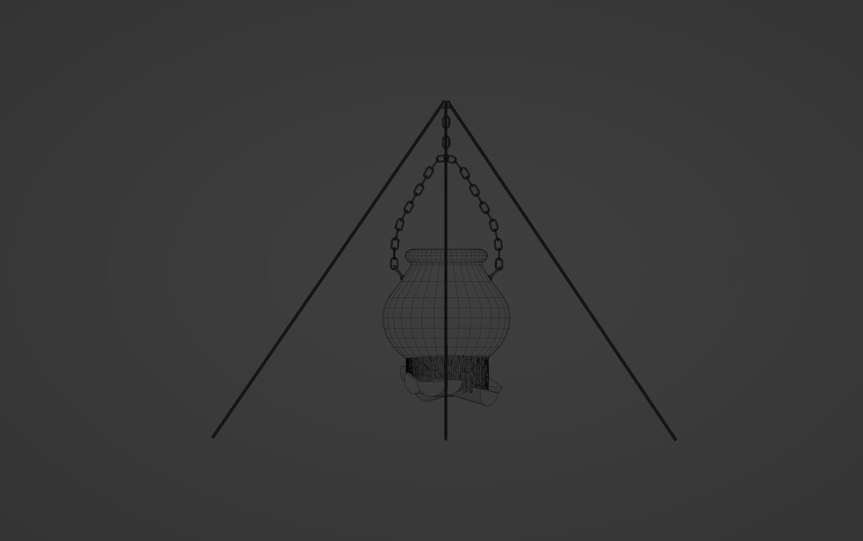 Witchs Cauldron Over Fire 3D Model - TurboSquid 2124136