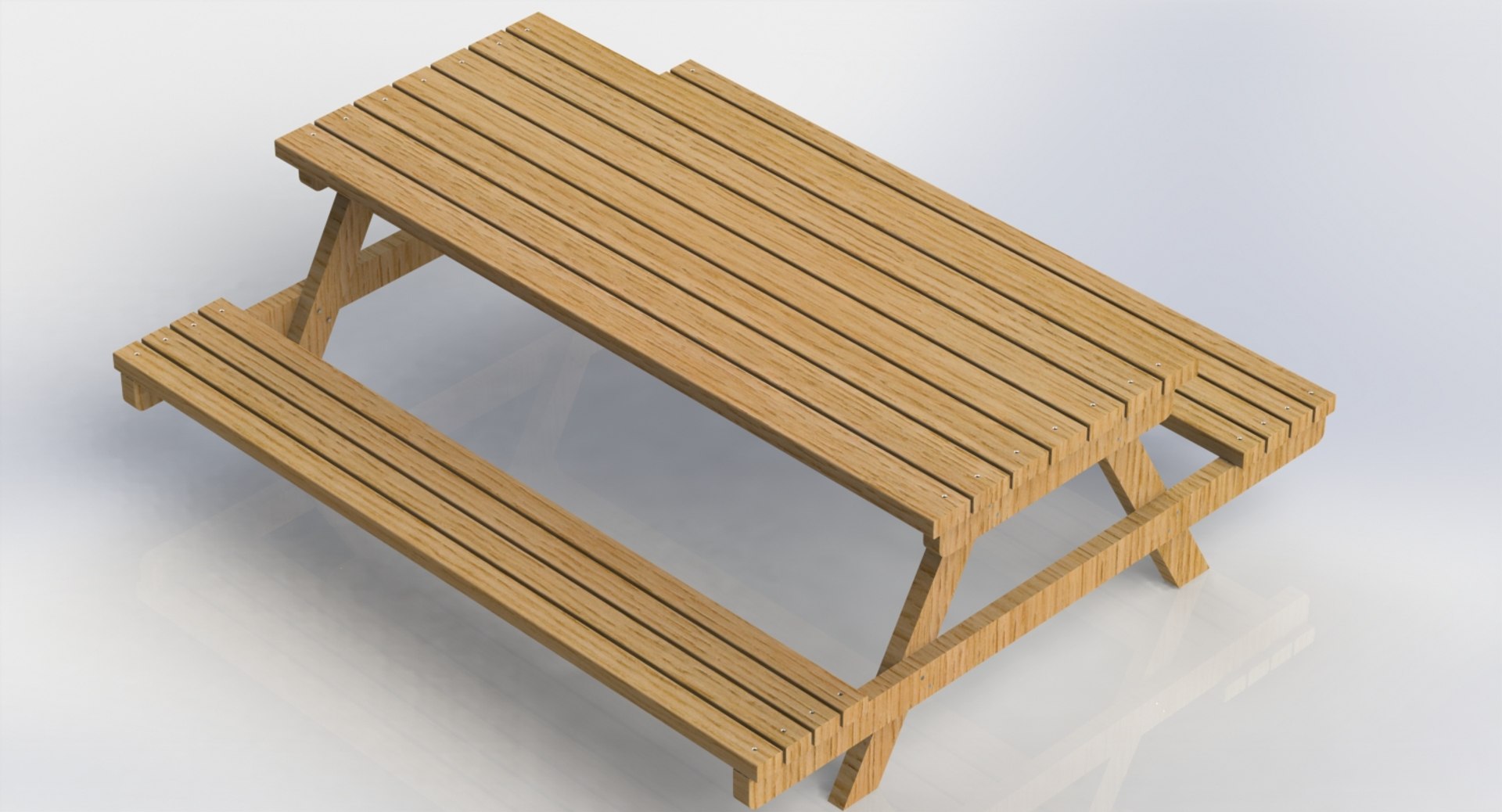 3d garden picnic table model