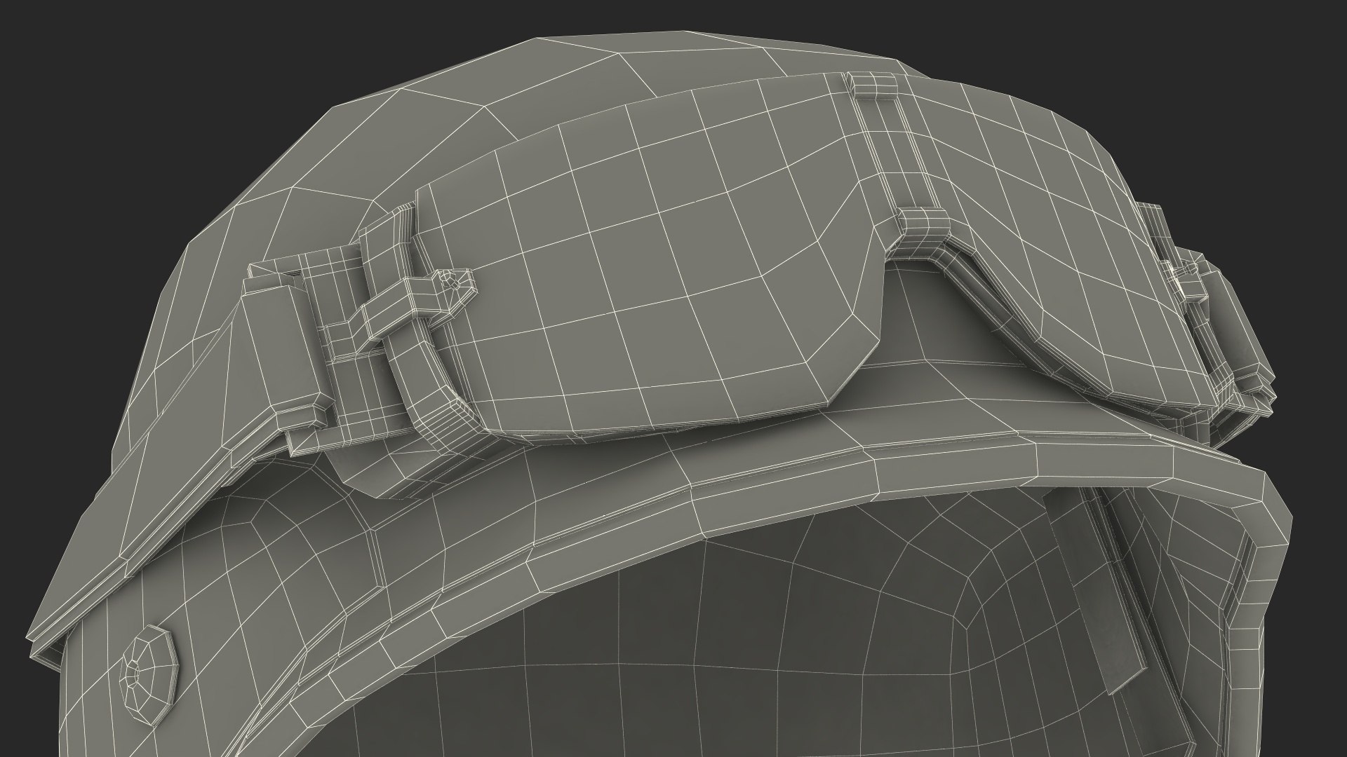 Tactical Helmet with Visor Glasses model - TurboSquid 2151622