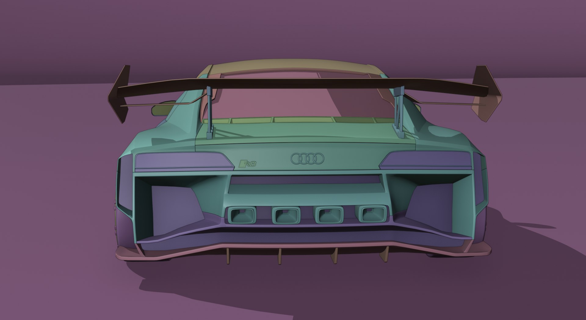 Cartoon Audi R8 In 2D Style 3D Model 3D Model - TurboSquid 2194060