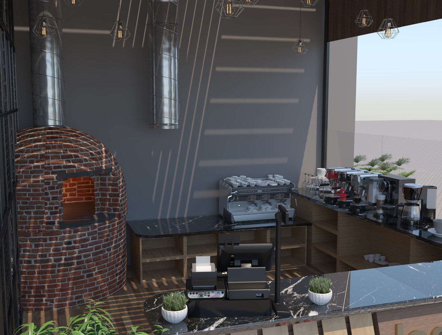 Coffee Shop Booth 3D Model - TurboSquid 2052506