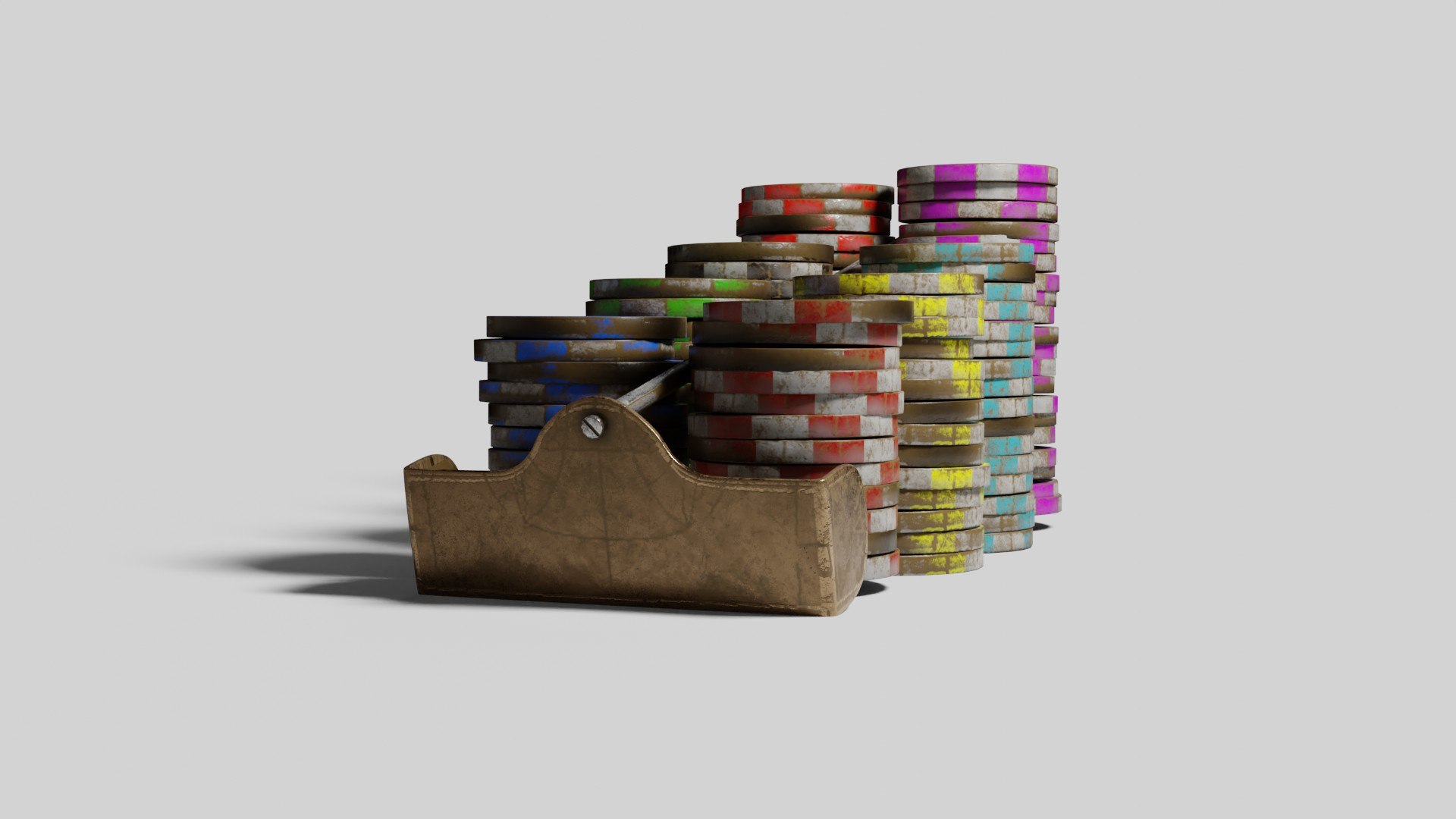 Roulette Rake With 4k Pbr Textures Clean And Dusty Version 3D Model ...