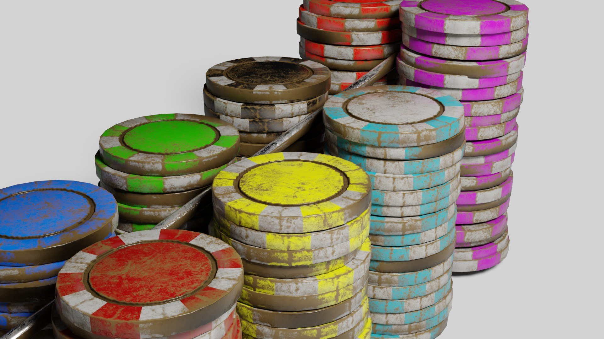 Roulette Rake With 4k Pbr Textures Clean And Dusty Version 3D Model ...