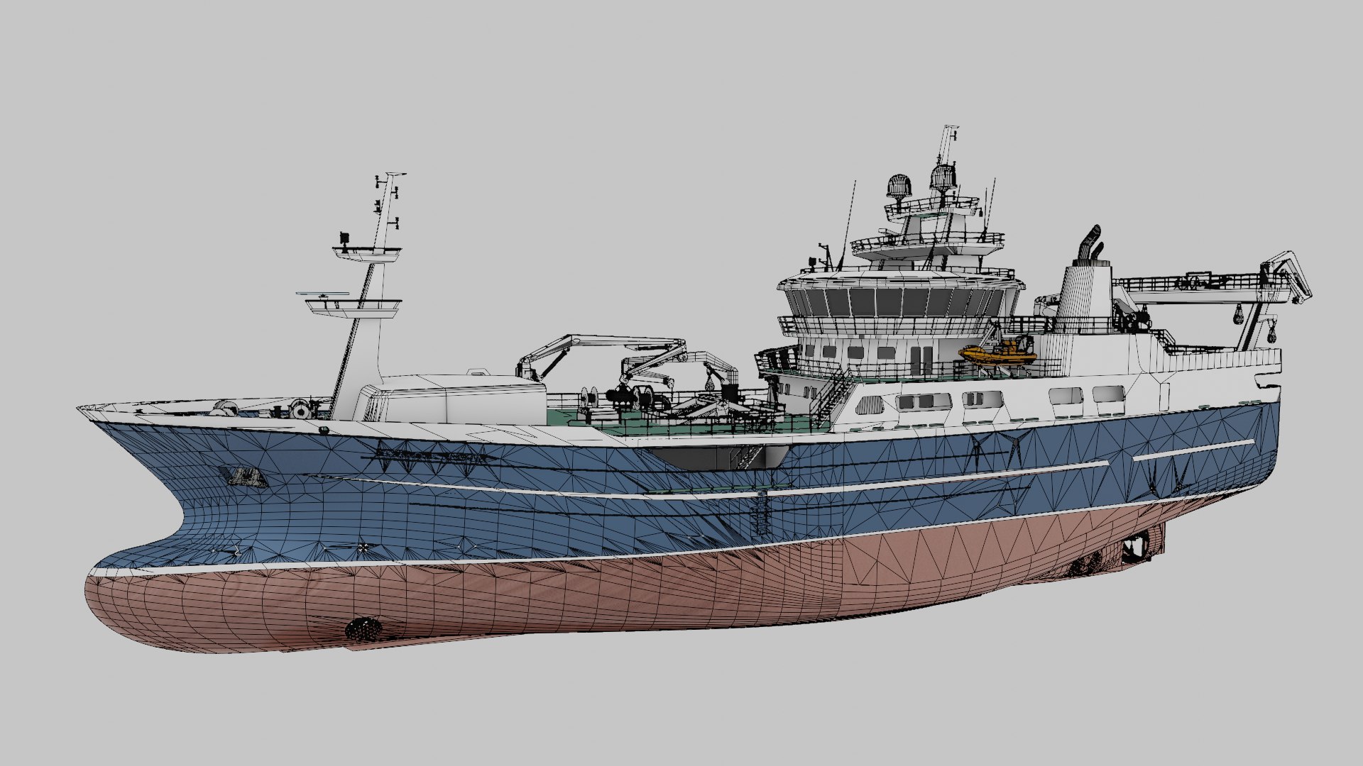 3D Model Abyss Fishing Vessel - TurboSquid 1804247