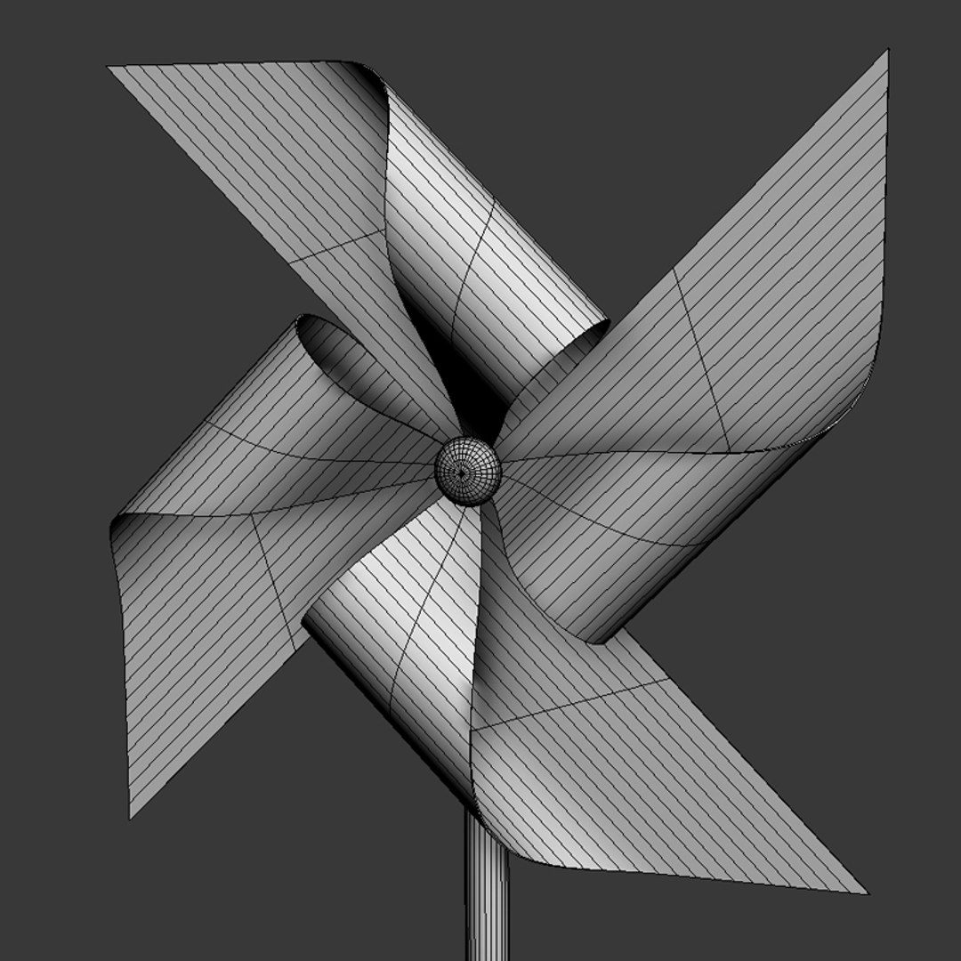 3d Model Pinwheel Wheel Pin