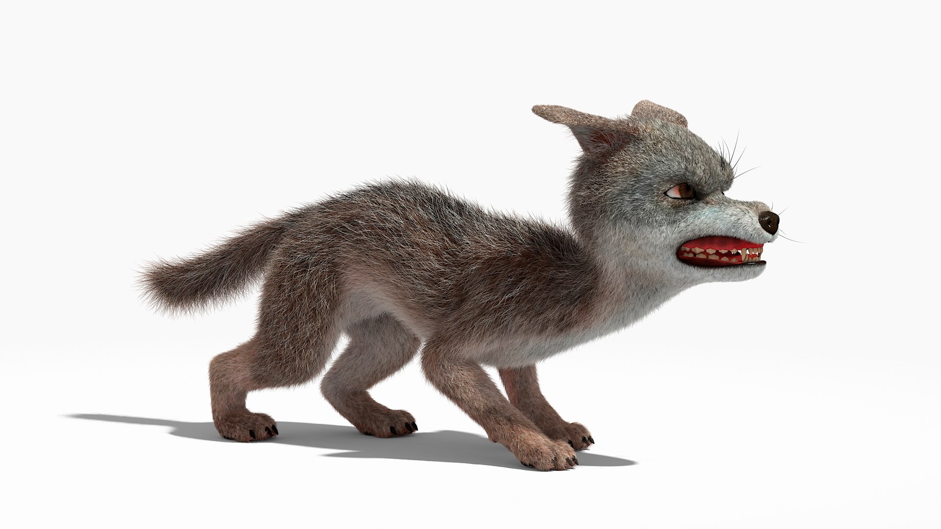 3D Cartoon Wolf - TurboSquid 1847038