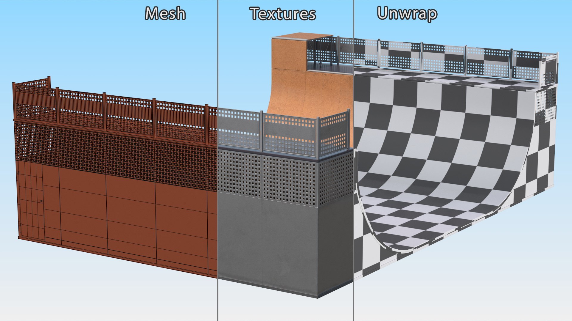3D Model Skatepark Ramp - TurboSquid 2307269