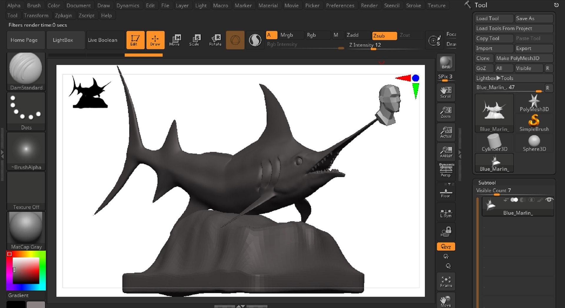 3D Blue Marlin Model - TurboSquid 1848728