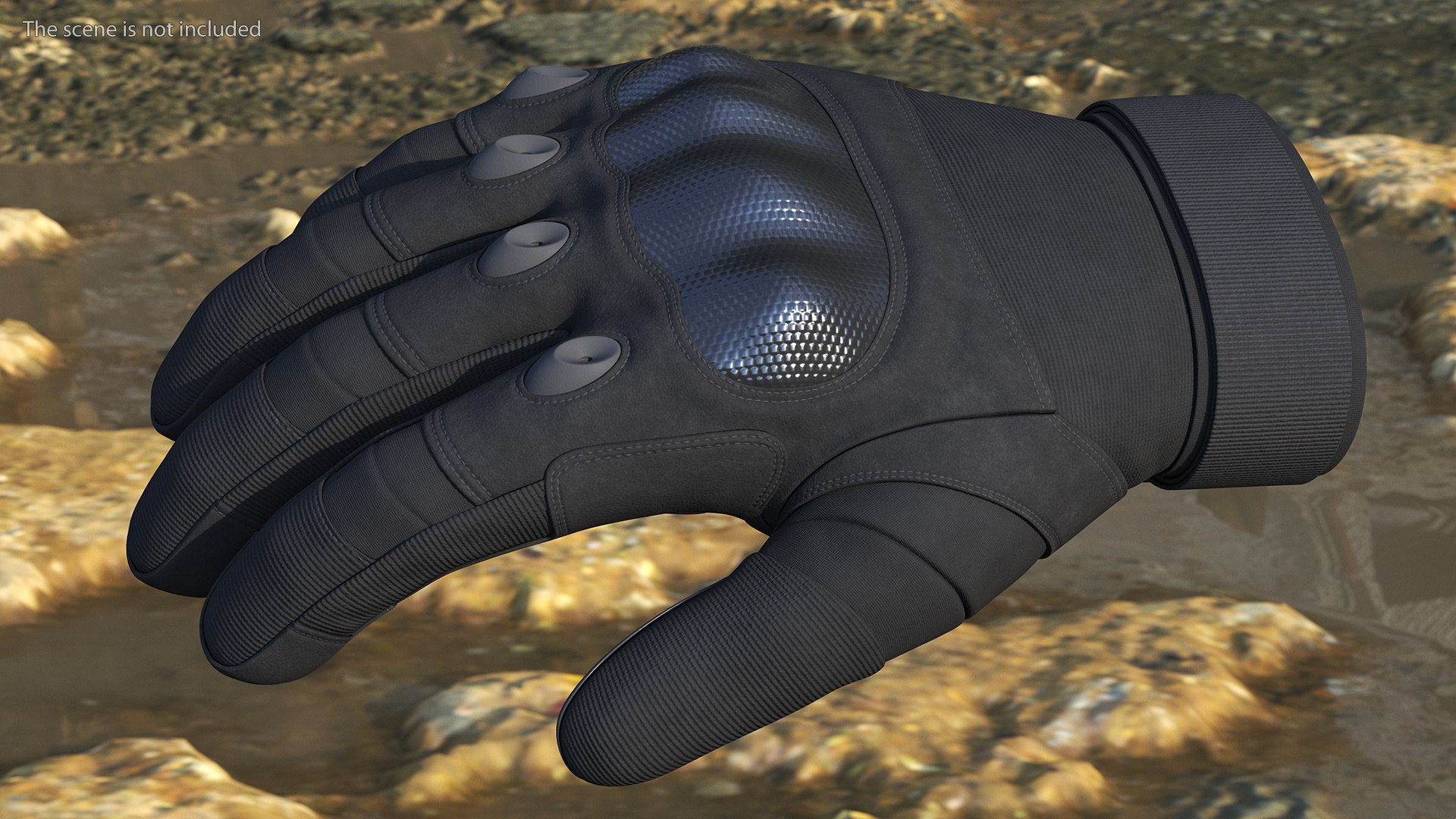 3D Black Armor Gloves Rigged - TurboSquid 2141014