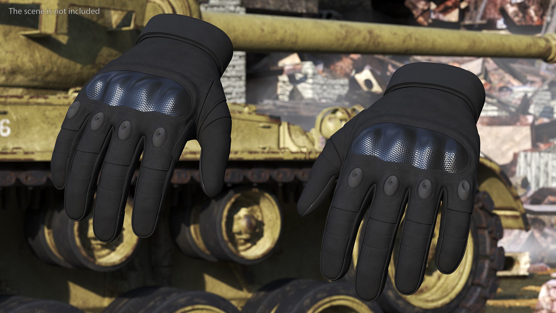 3D Black Armor Gloves Rigged - TurboSquid 2141014