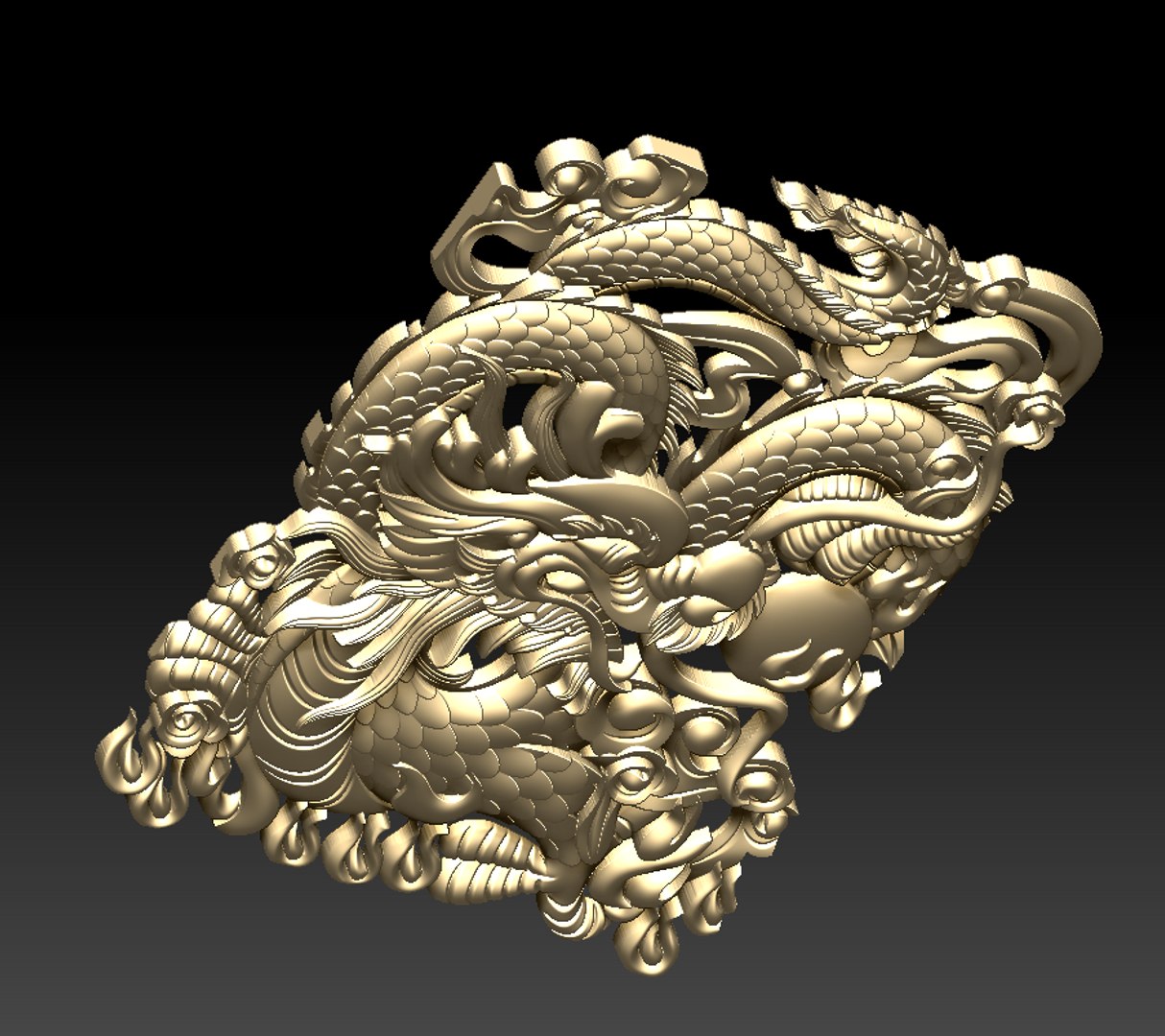 Dragon Relief Pendant 3D Model - TurboSquid 1610508