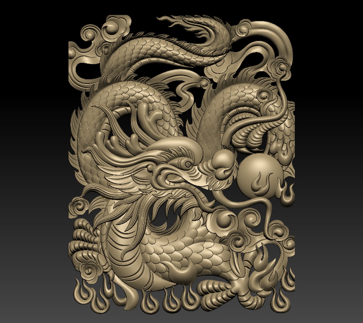 Dragon Relief Pendant 3D Model - TurboSquid 1610508