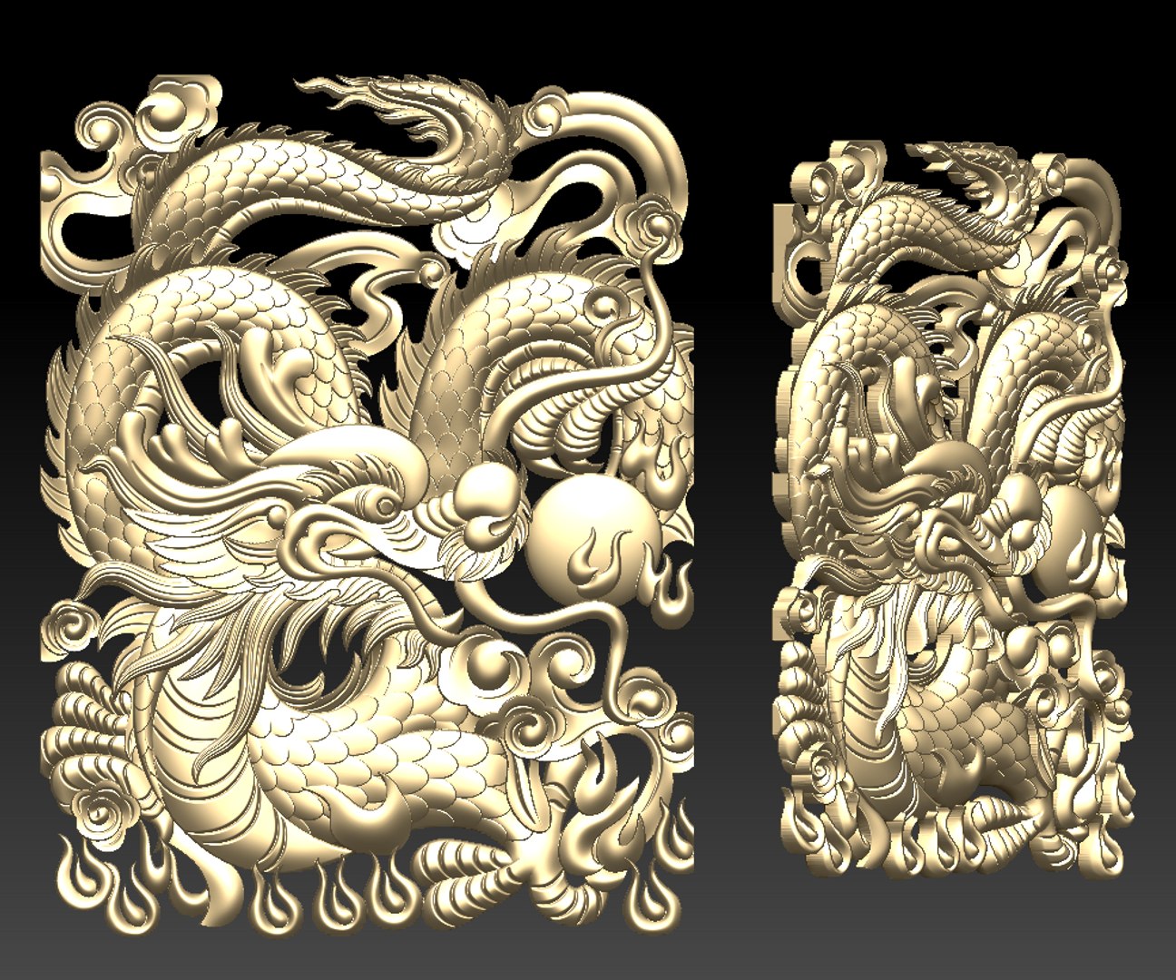 Dragon Relief Pendant 3D Model - TurboSquid 1610508