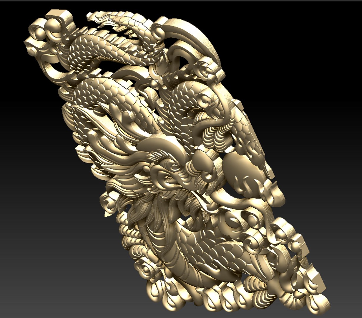 Dragon Relief Pendant 3D Model - TurboSquid 1610508
