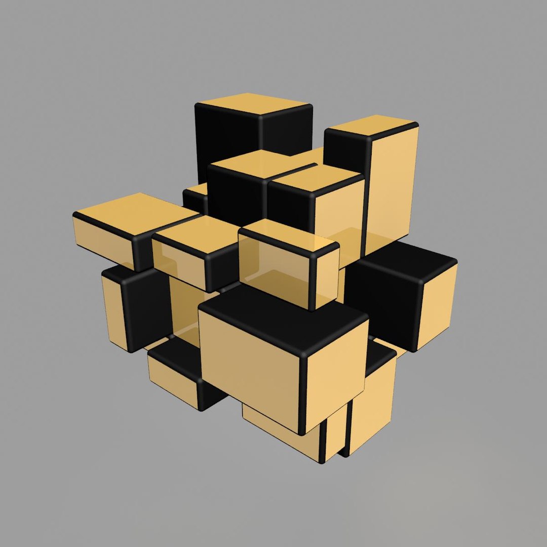 3d Model Mirror Cube