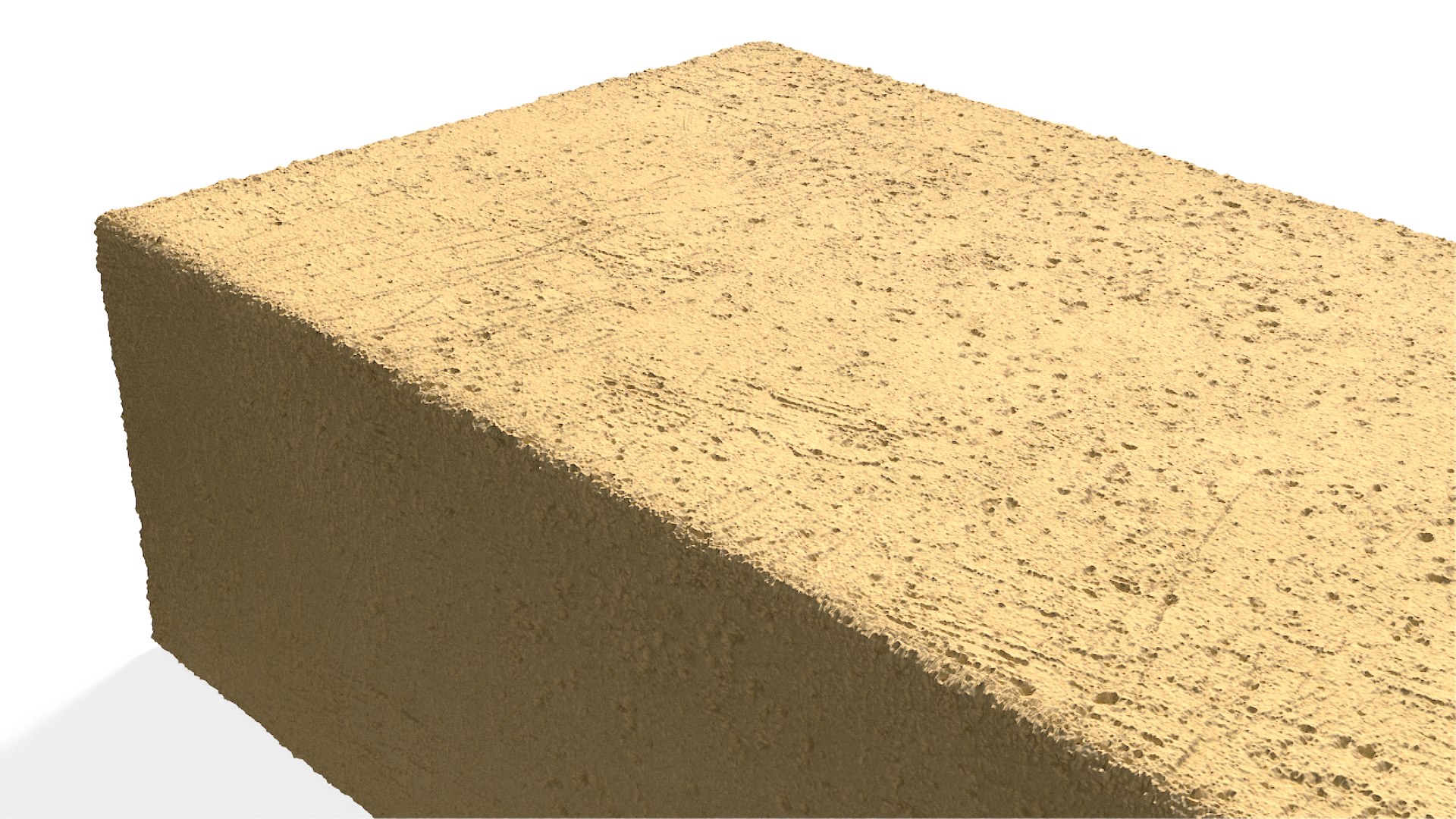 3D Ochre Solid Calcium Silicate Block Model - TurboSquid 2146508