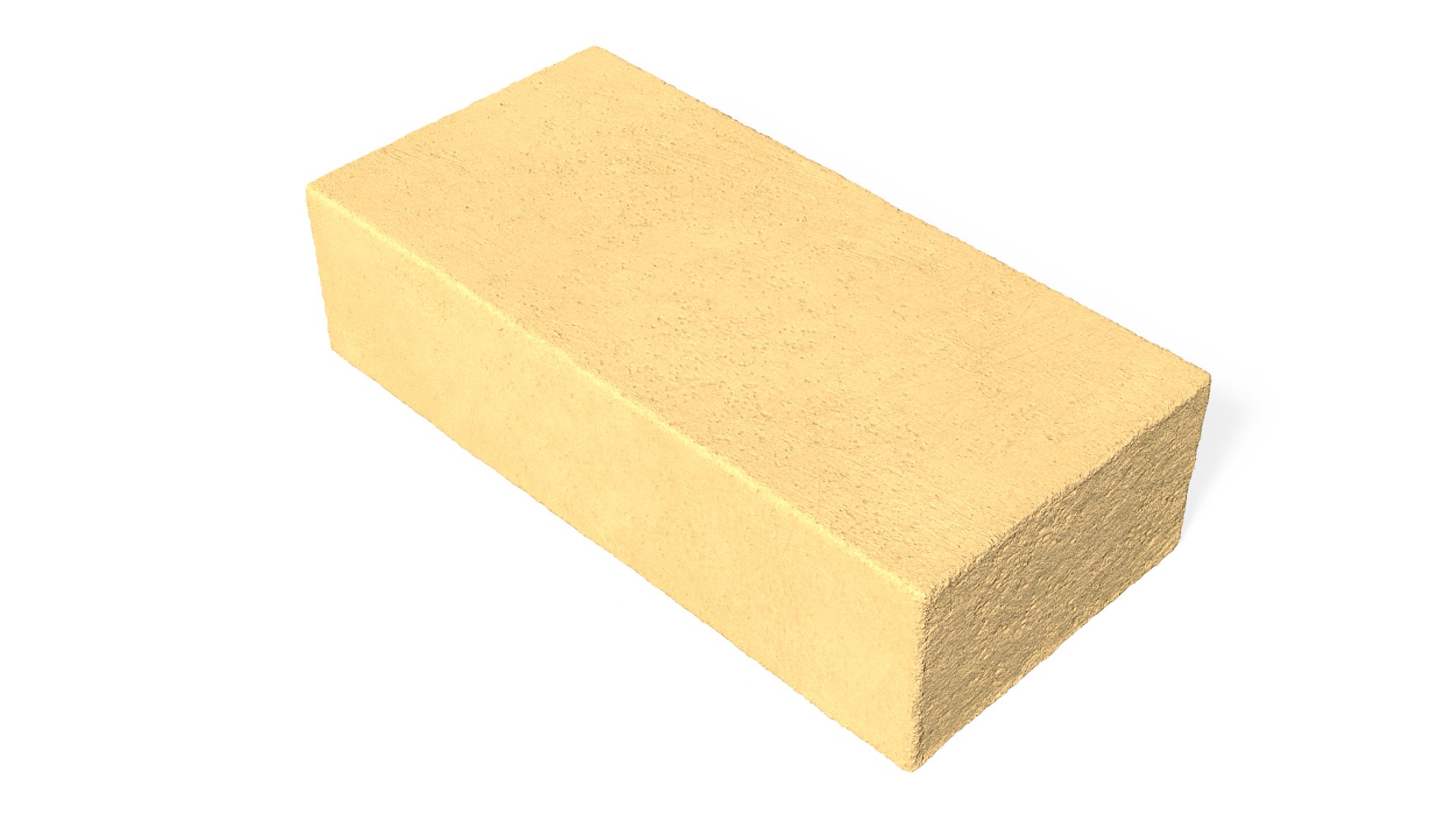 3D Ochre Solid Calcium Silicate Block Model - TurboSquid 2146508