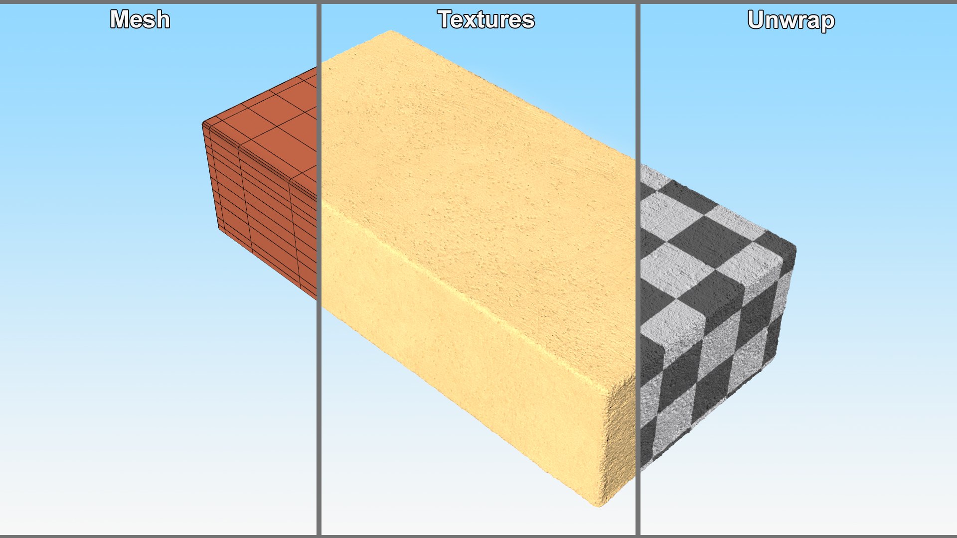 3D Ochre Solid Calcium Silicate Block Model - TurboSquid 2146508