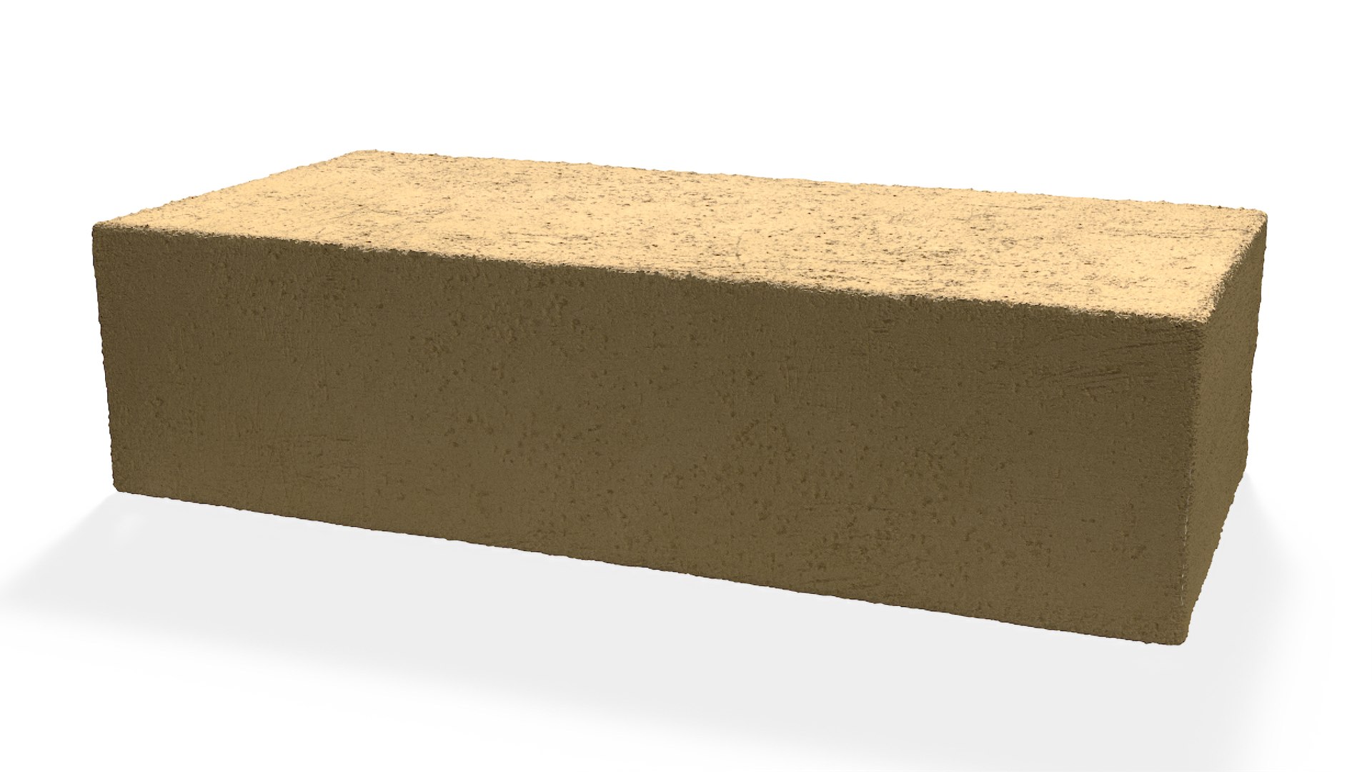 3D Ochre Solid Calcium Silicate Block Model - TurboSquid 2146508