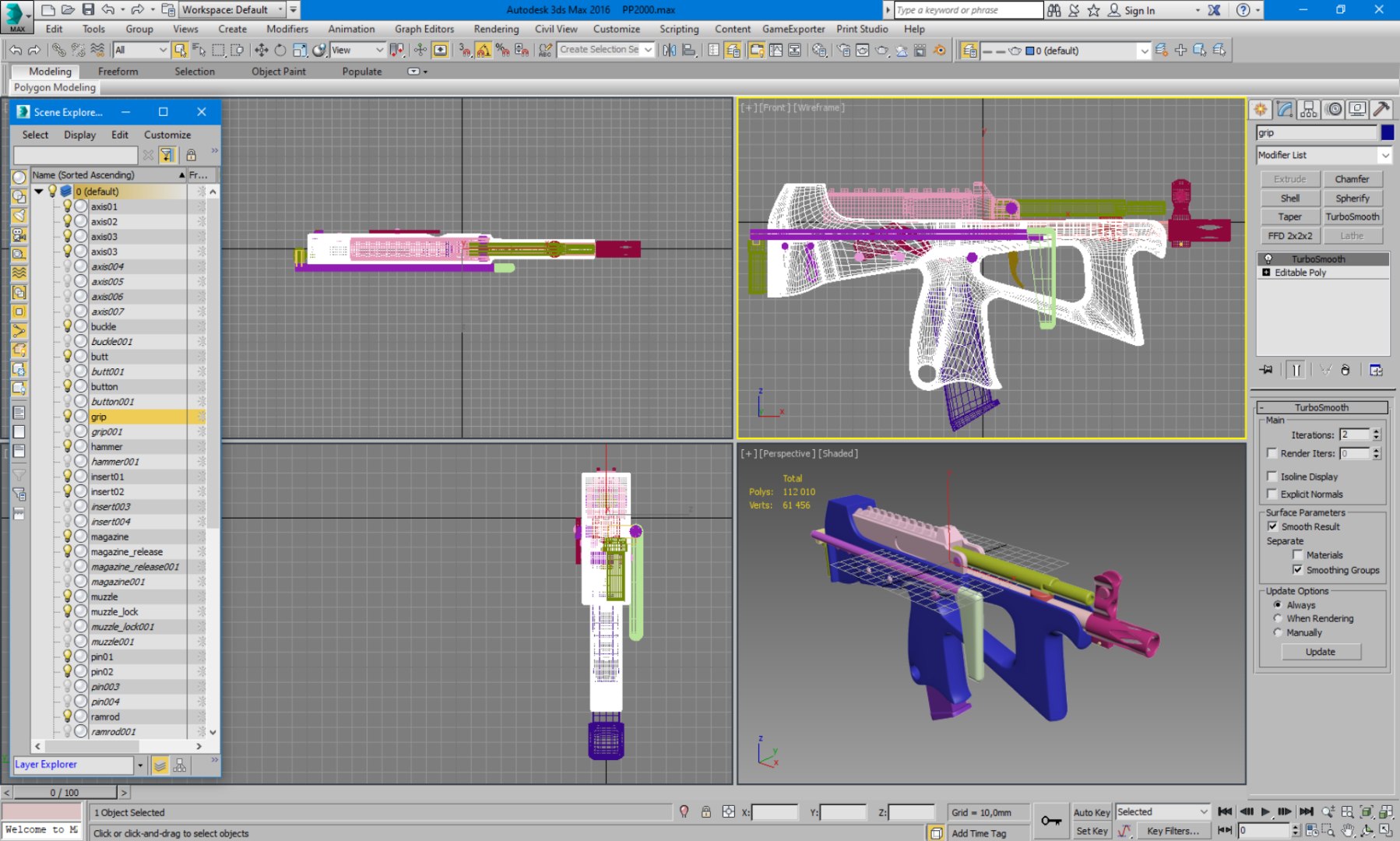 Submachine Gun PP2000 3D Model - TurboSquid 2240881