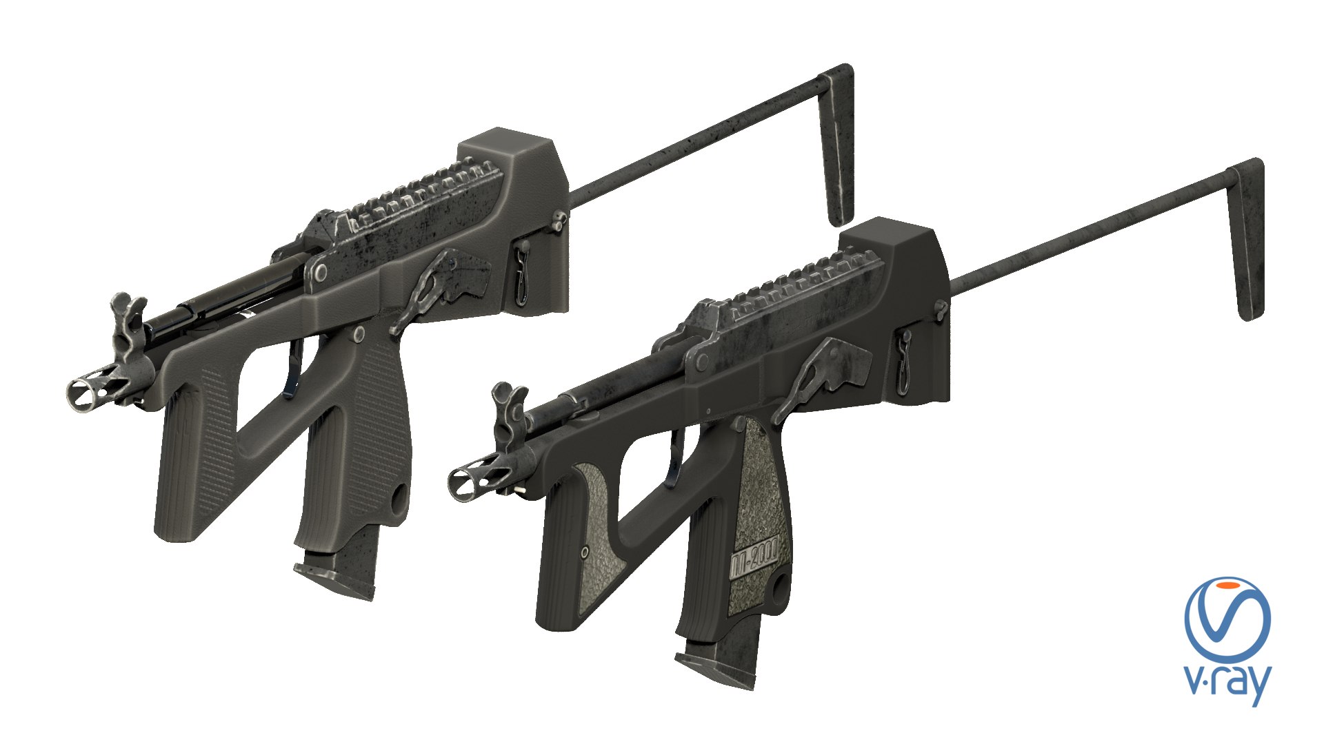 Submachine Gun PP2000 3D Model - TurboSquid 2240881