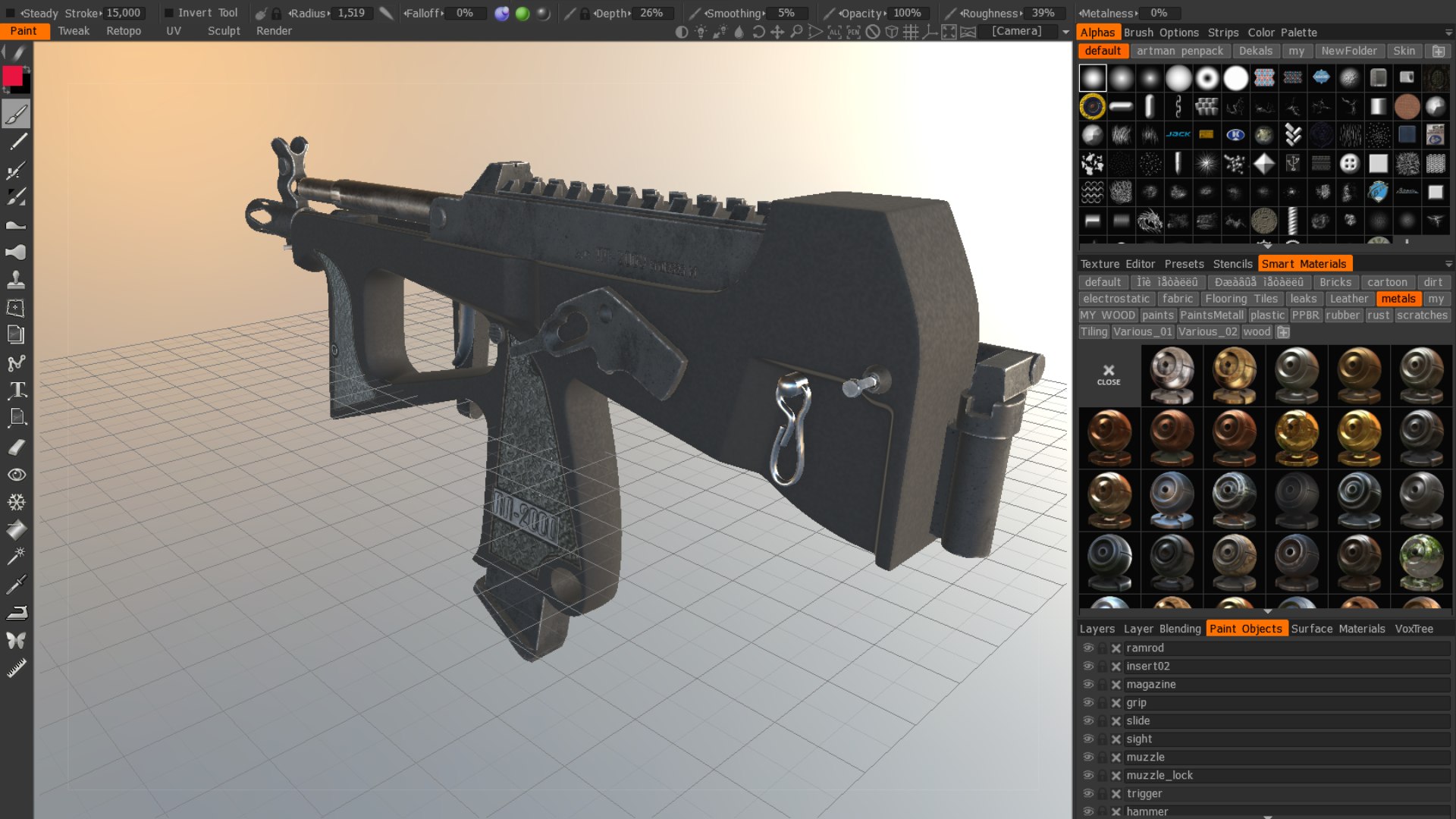 Submachine Gun PP2000 3D Model - TurboSquid 2240881