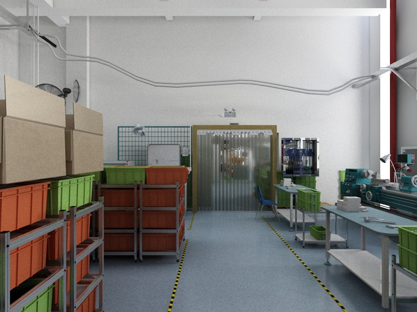 Factory Interior Scene 3D Model - TurboSquid 1477442