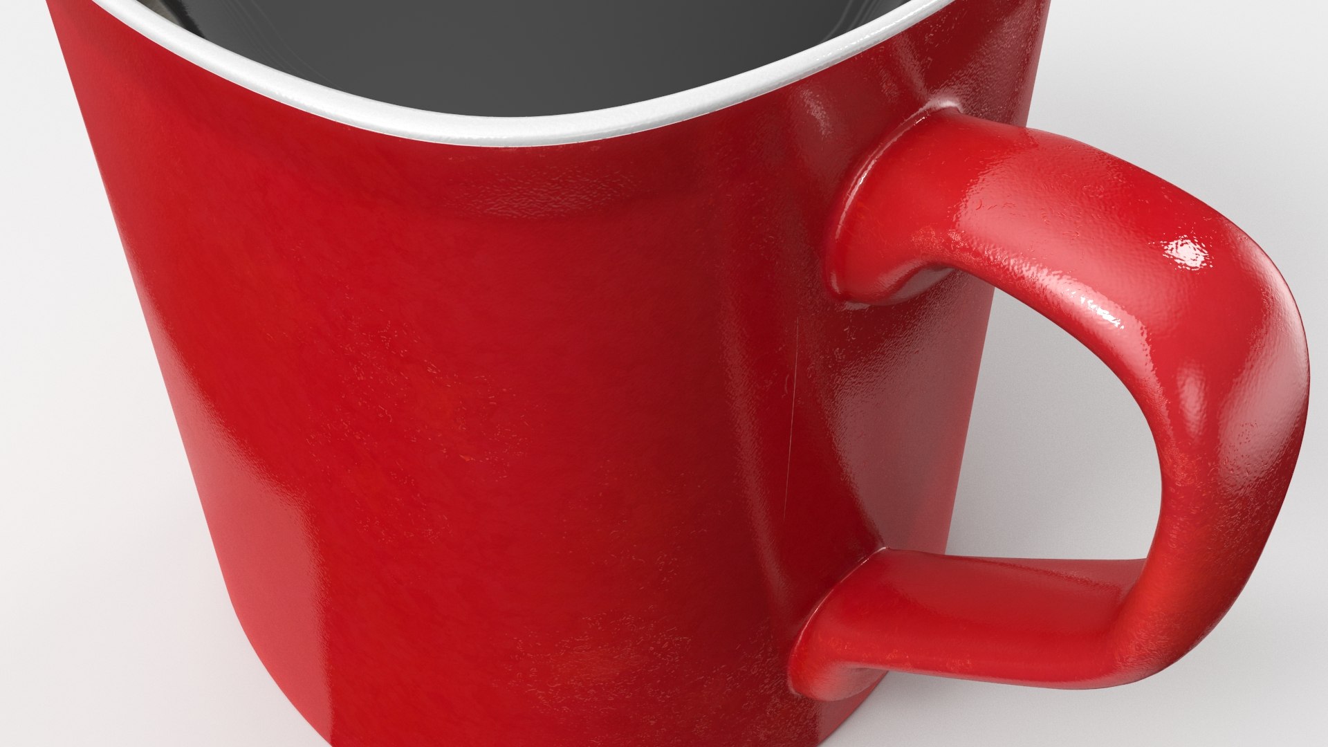 3D Coffee Mug Red With Coffee - TurboSquid 2097920