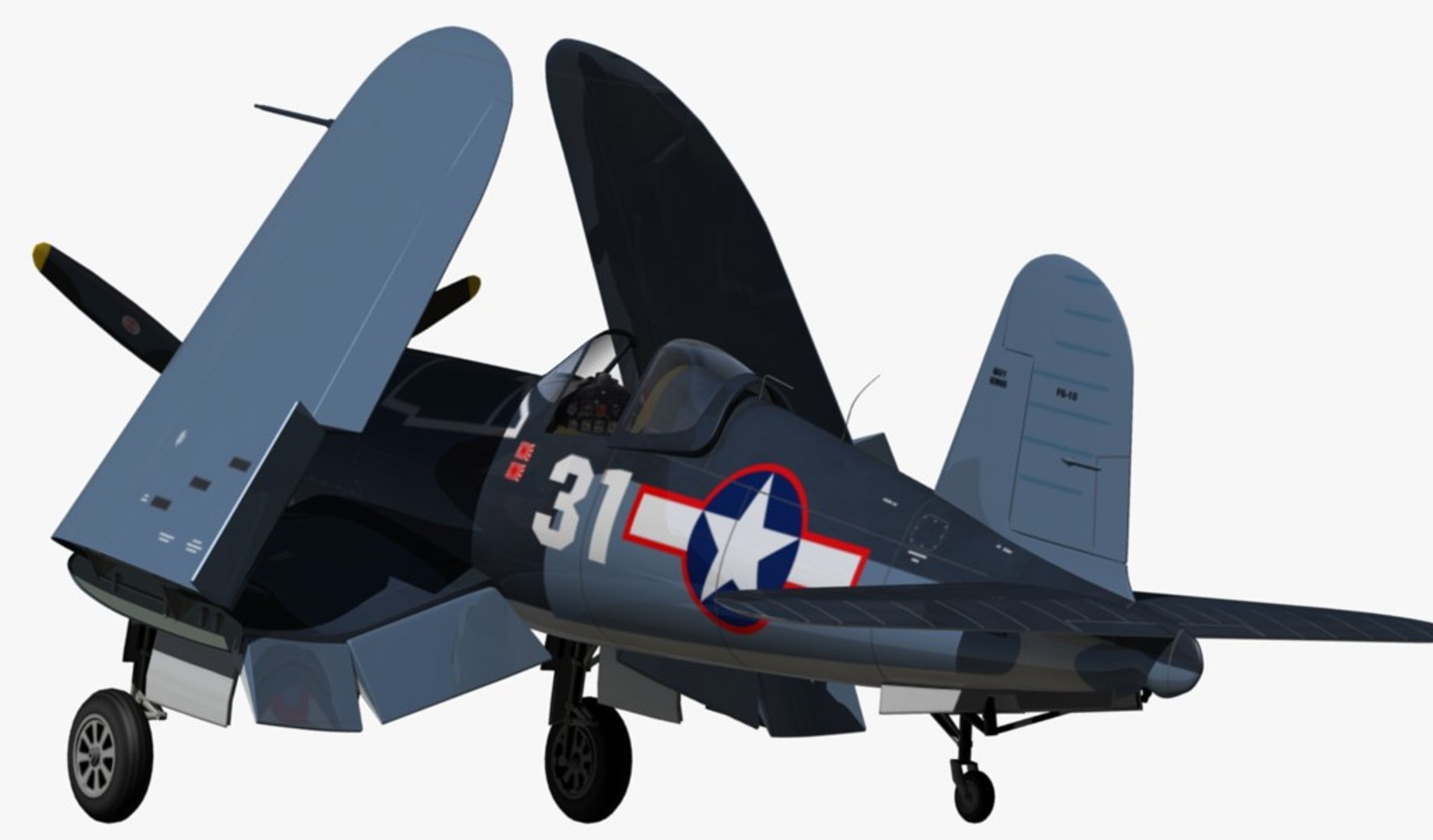 3d Chance Vought F4u Corsair Model