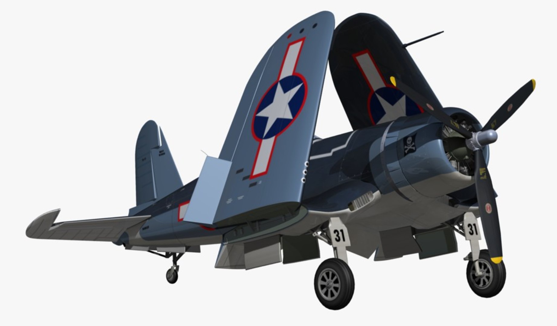 3d Chance Vought F4u Corsair Model