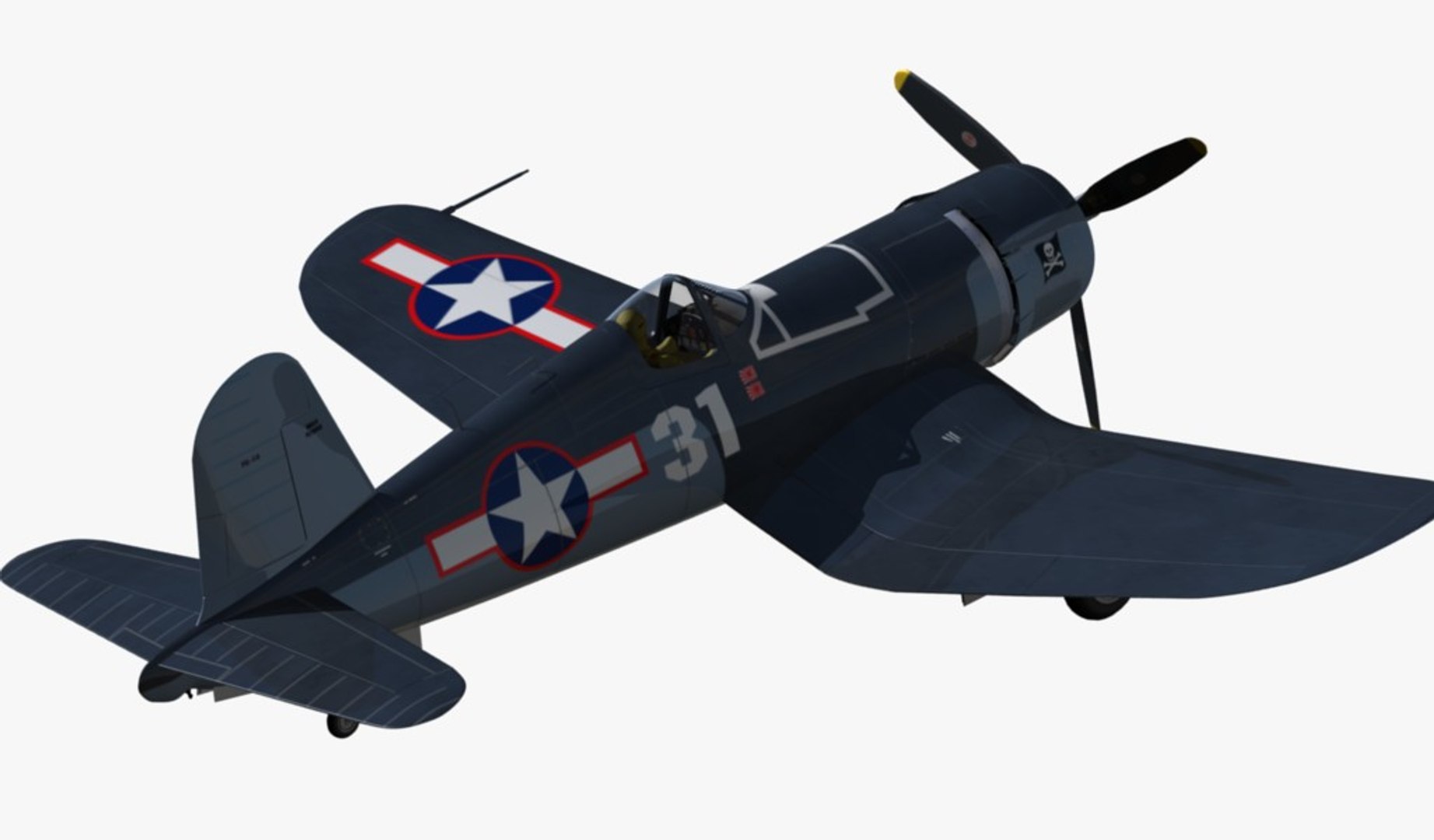 3d Chance Vought F4u Corsair Model