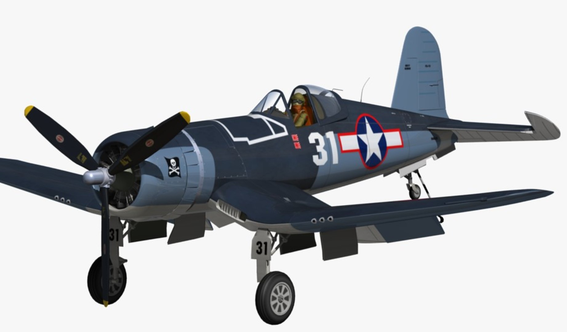 3d Chance Vought F4u Corsair Model