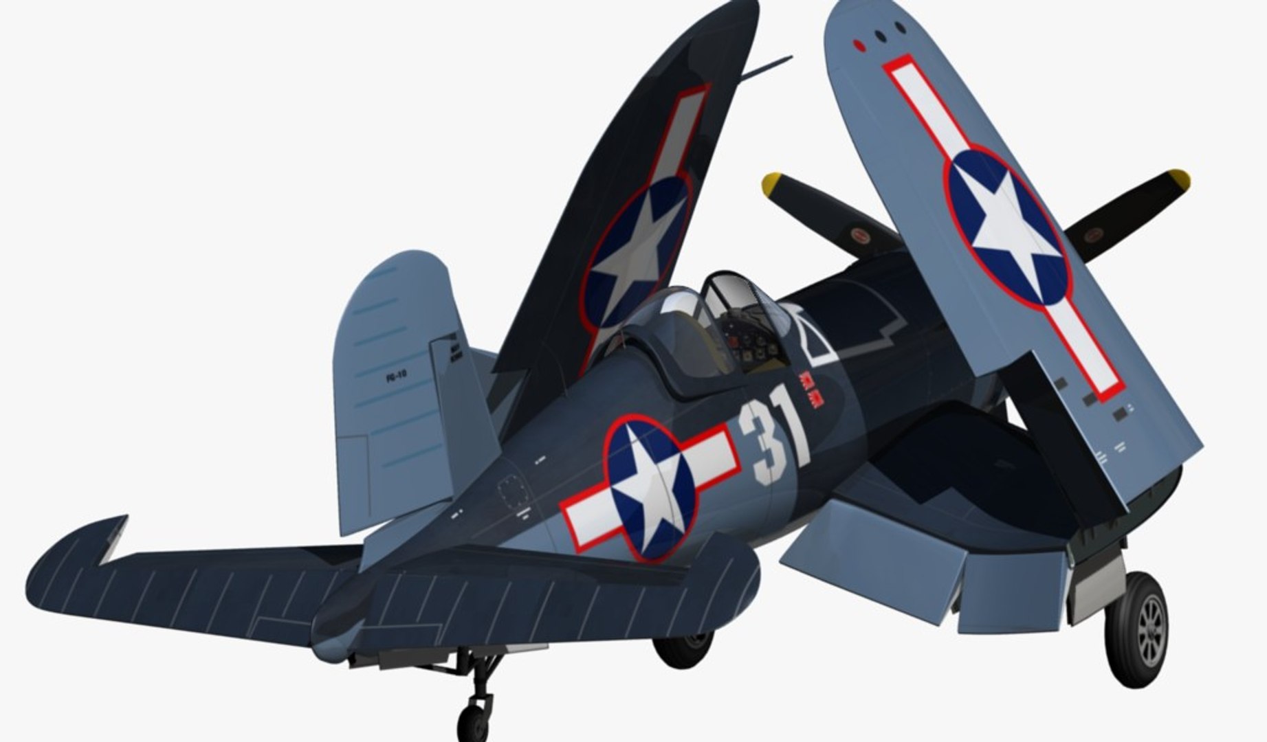 3d Chance Vought F4u Corsair Model