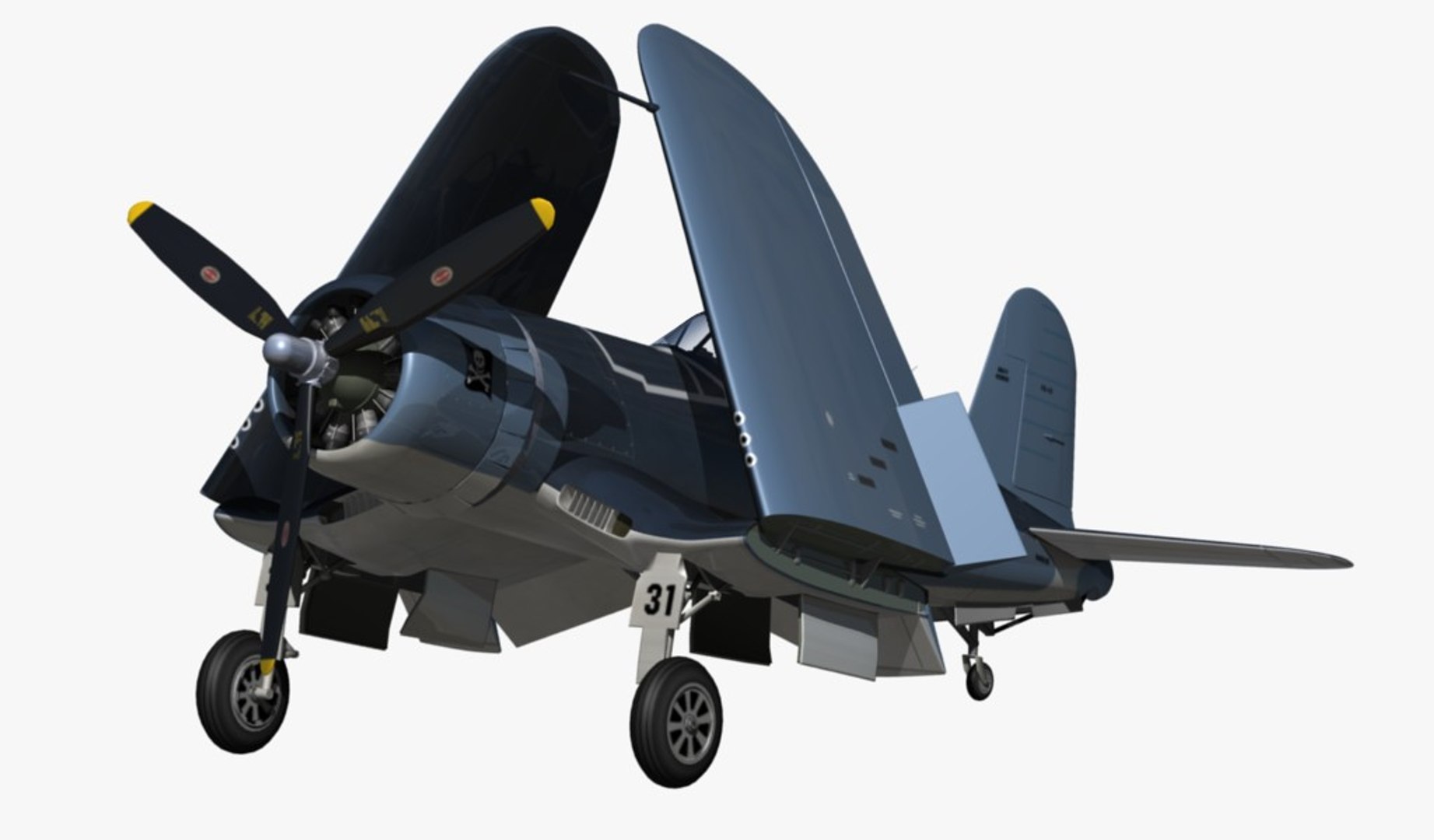 3d Chance Vought F4u Corsair Model