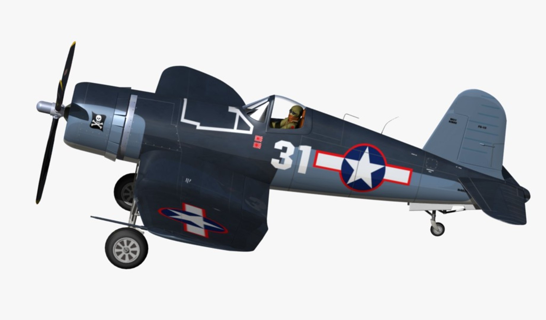 3d Chance Vought F4u Corsair Model