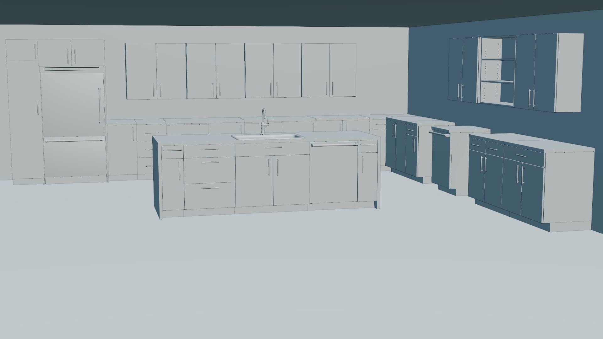 3D Simple Kitchen Desing - TurboSquid 1981716