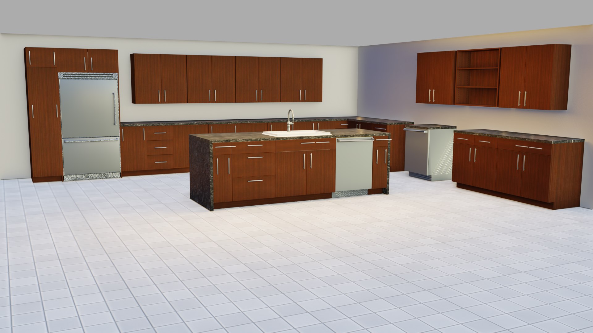 3D Simple Kitchen Desing - TurboSquid 1981716
