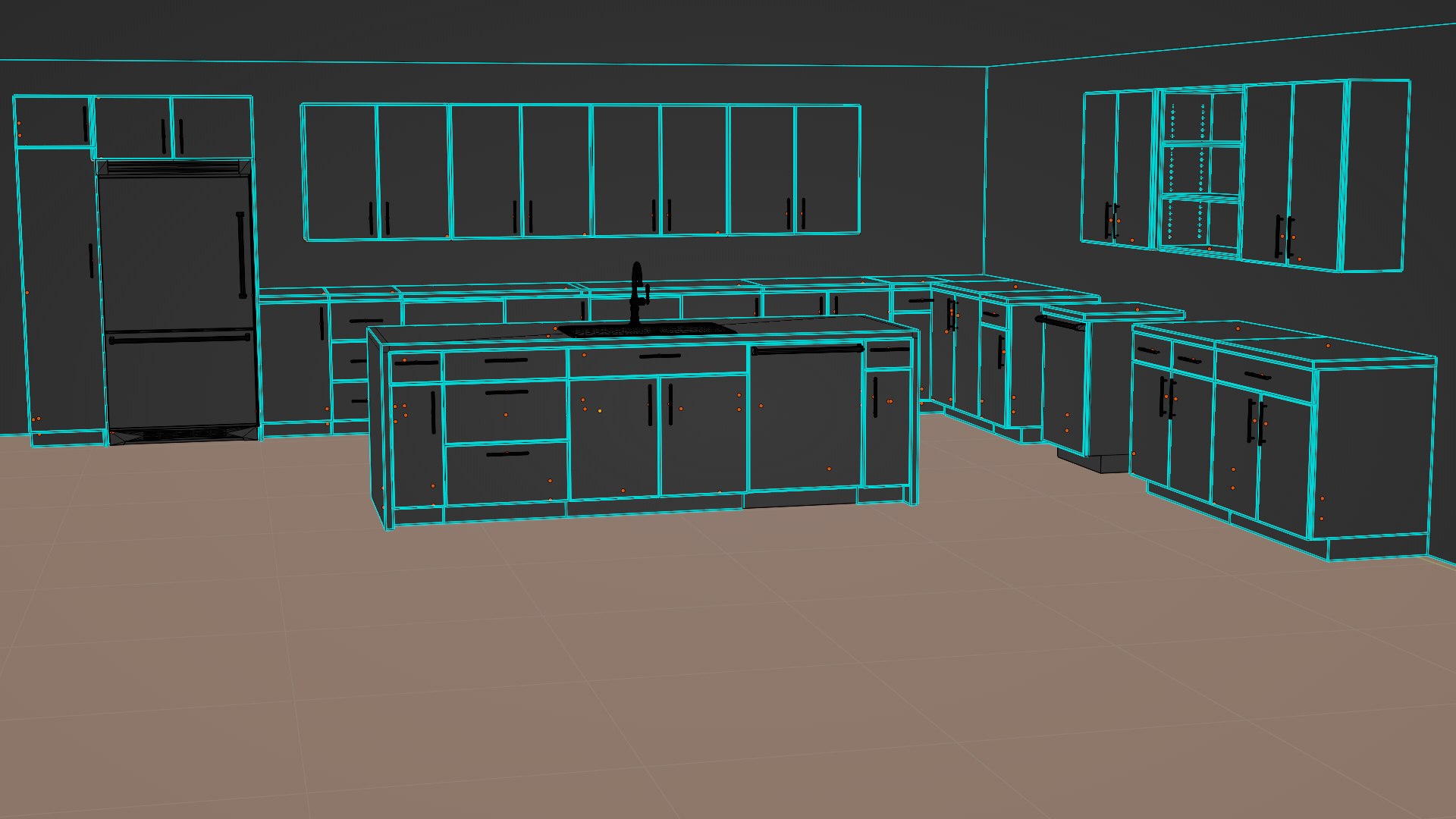 3D Simple Kitchen Desing - TurboSquid 1981716