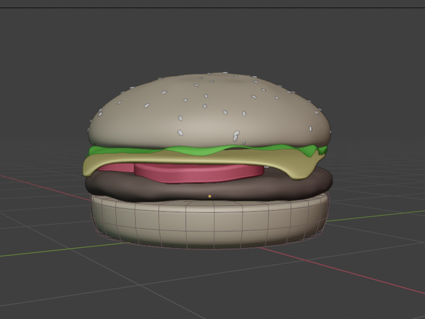 Cartoon Cheeseburger Model - TurboSquid 1474408