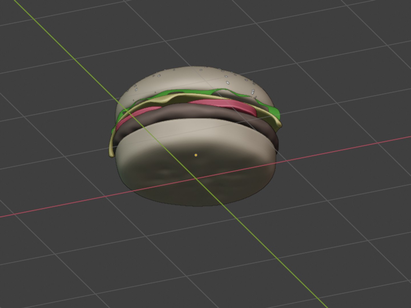 Cartoon Cheeseburger Model - TurboSquid 1474408