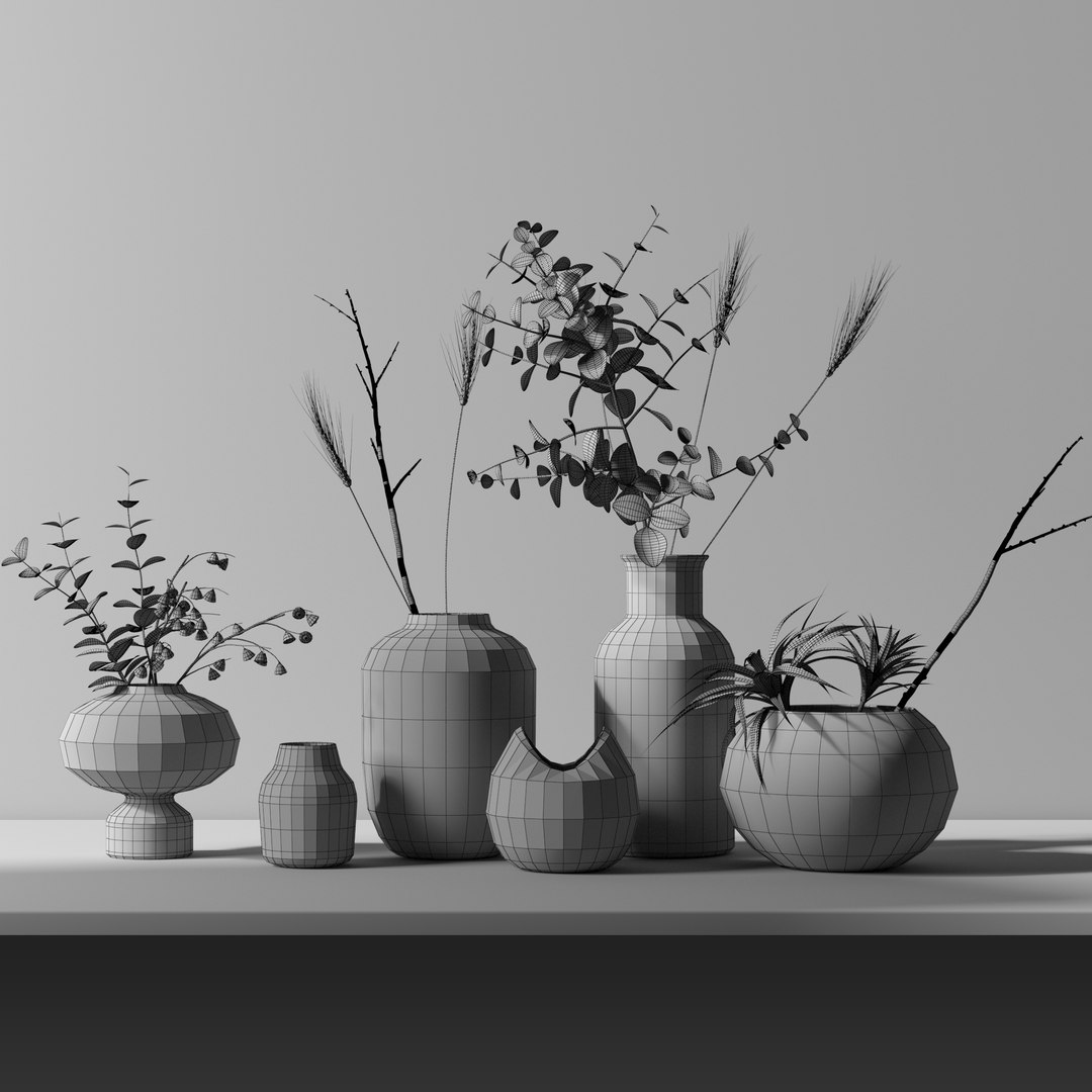 3D Decorative Branch Set 02 Model - TurboSquid 1407242