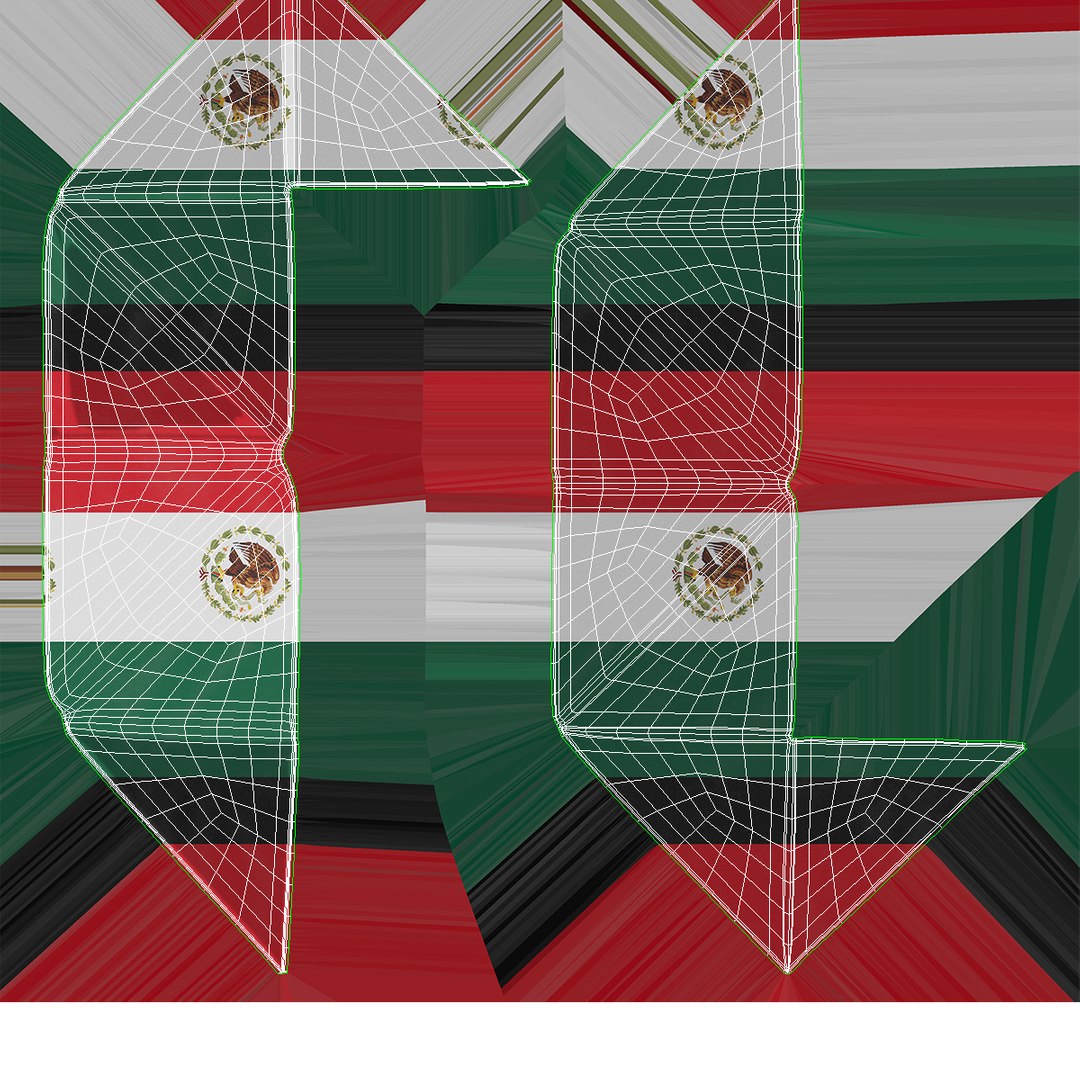 Flag folded triangle mexico 3D model - TurboSquid 1570334