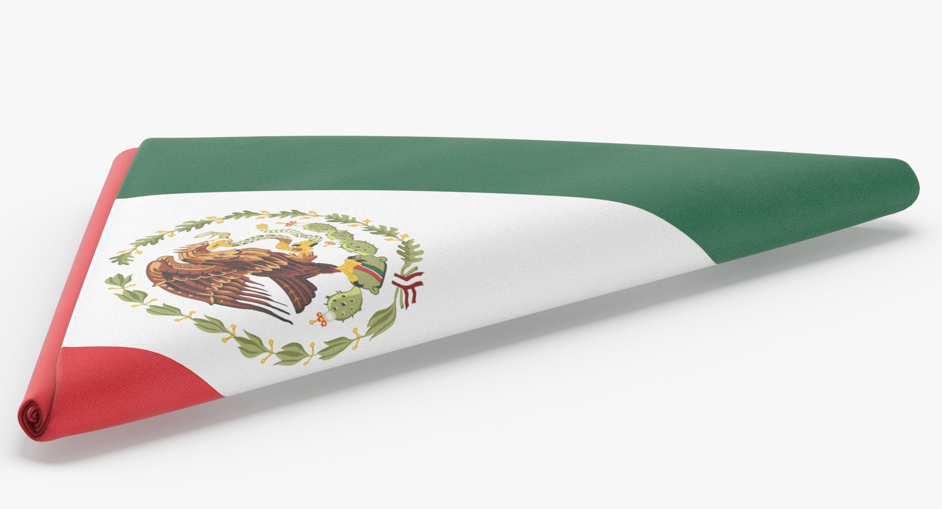 Flag Folded Triangle Mexico 3D Model - TurboSquid 1570334