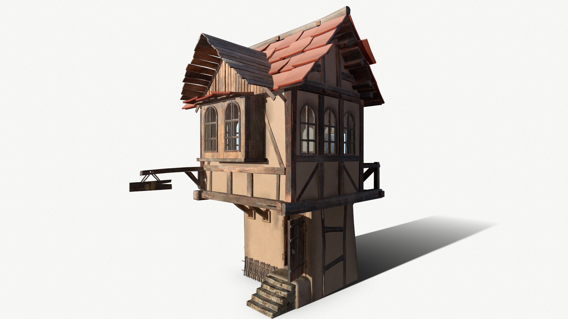 Medieval Residential House 3D Model - TurboSquid 1989451