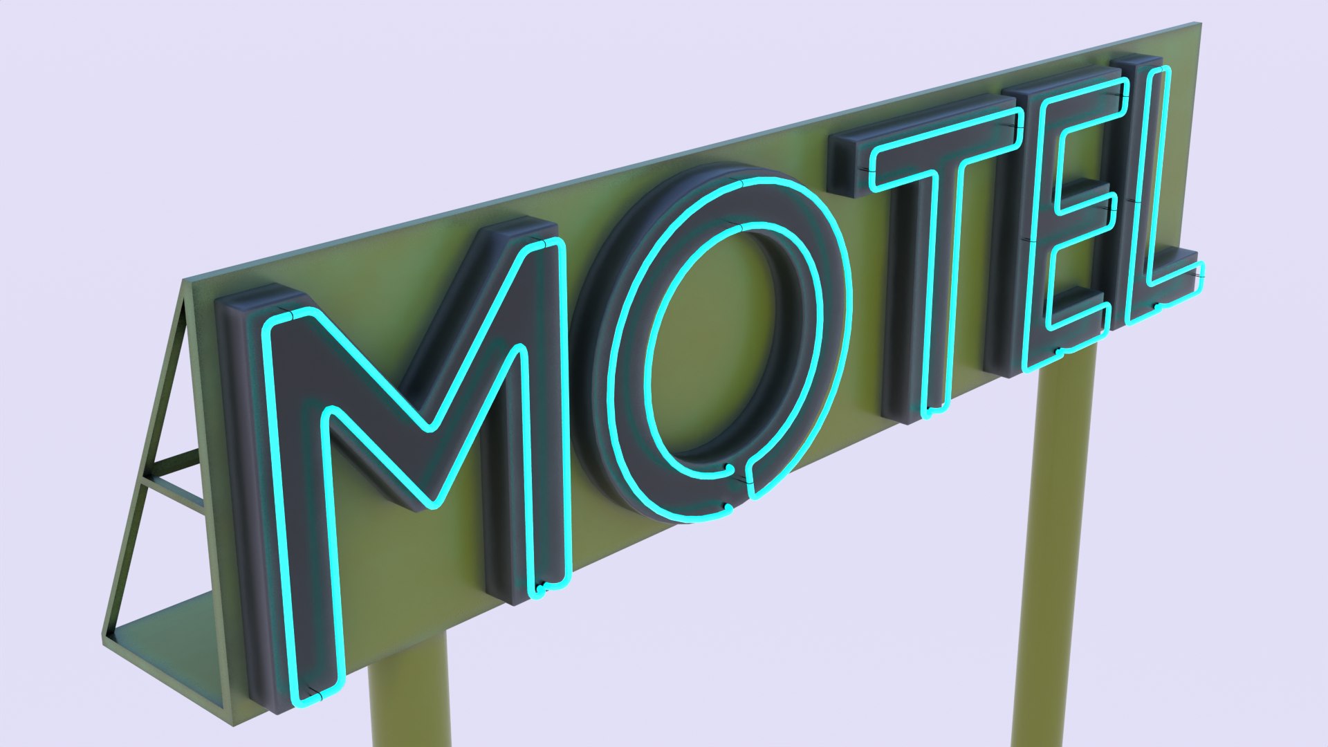 MOTEL billboard PBR 3D model - TurboSquid 2106383