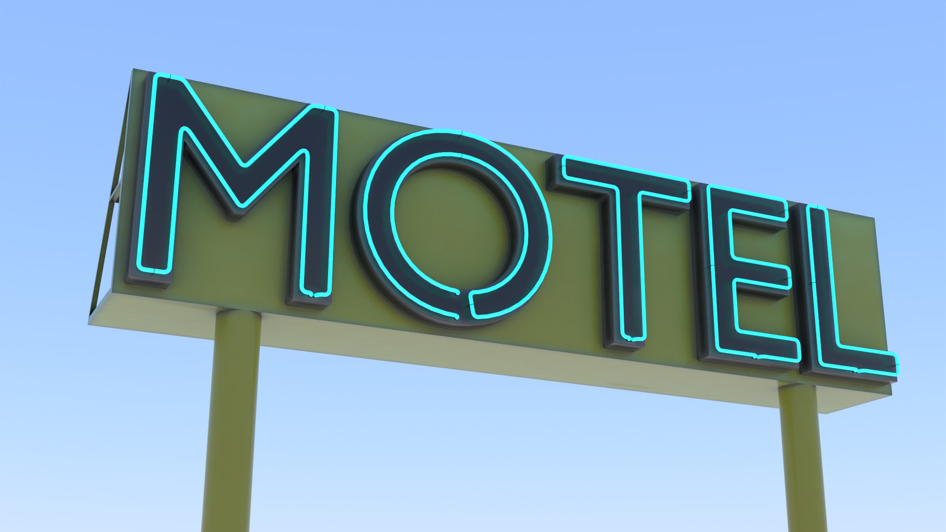 MOTEL billboard PBR 3D model - TurboSquid 2106383