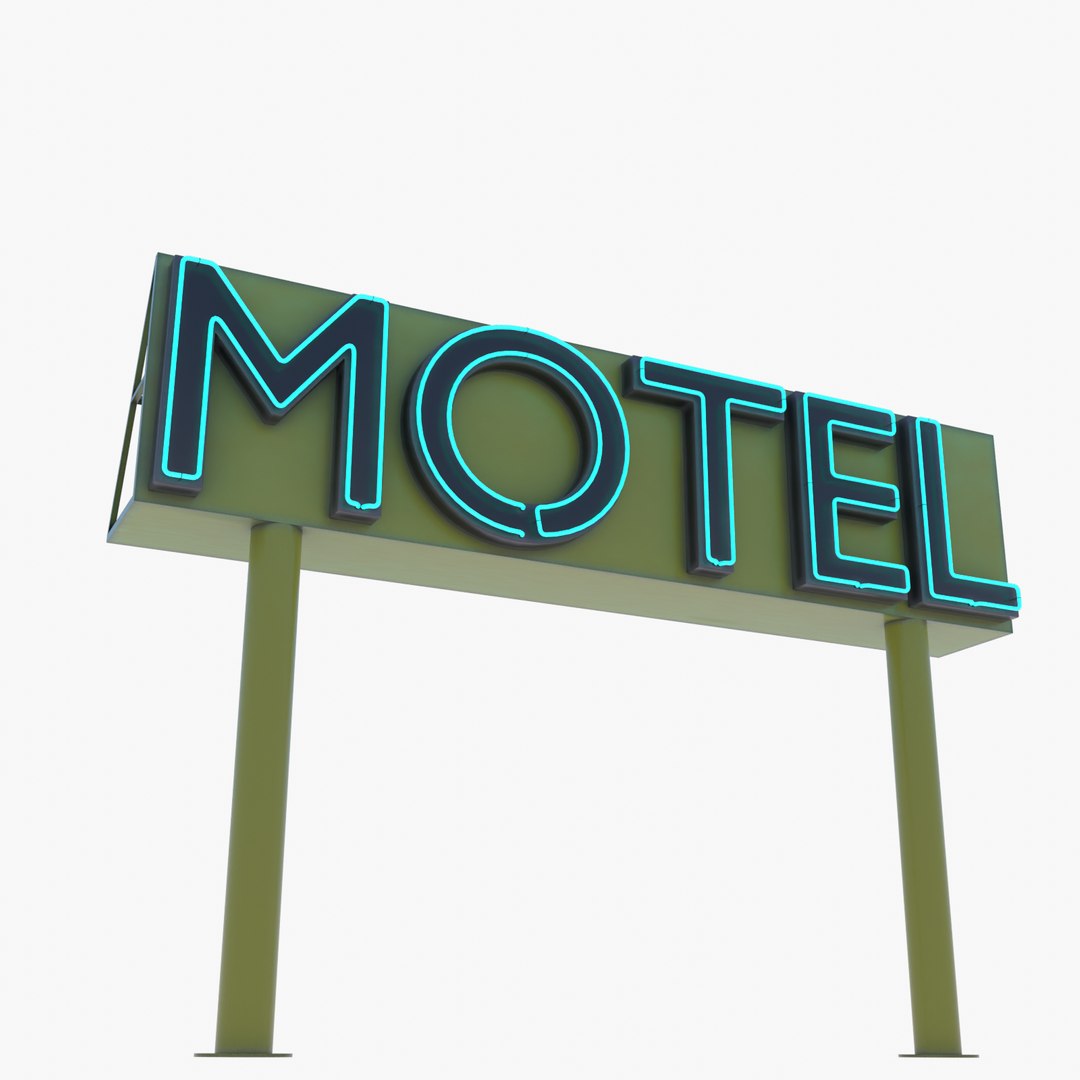 MOTEL billboard PBR 3D model - TurboSquid 2106383