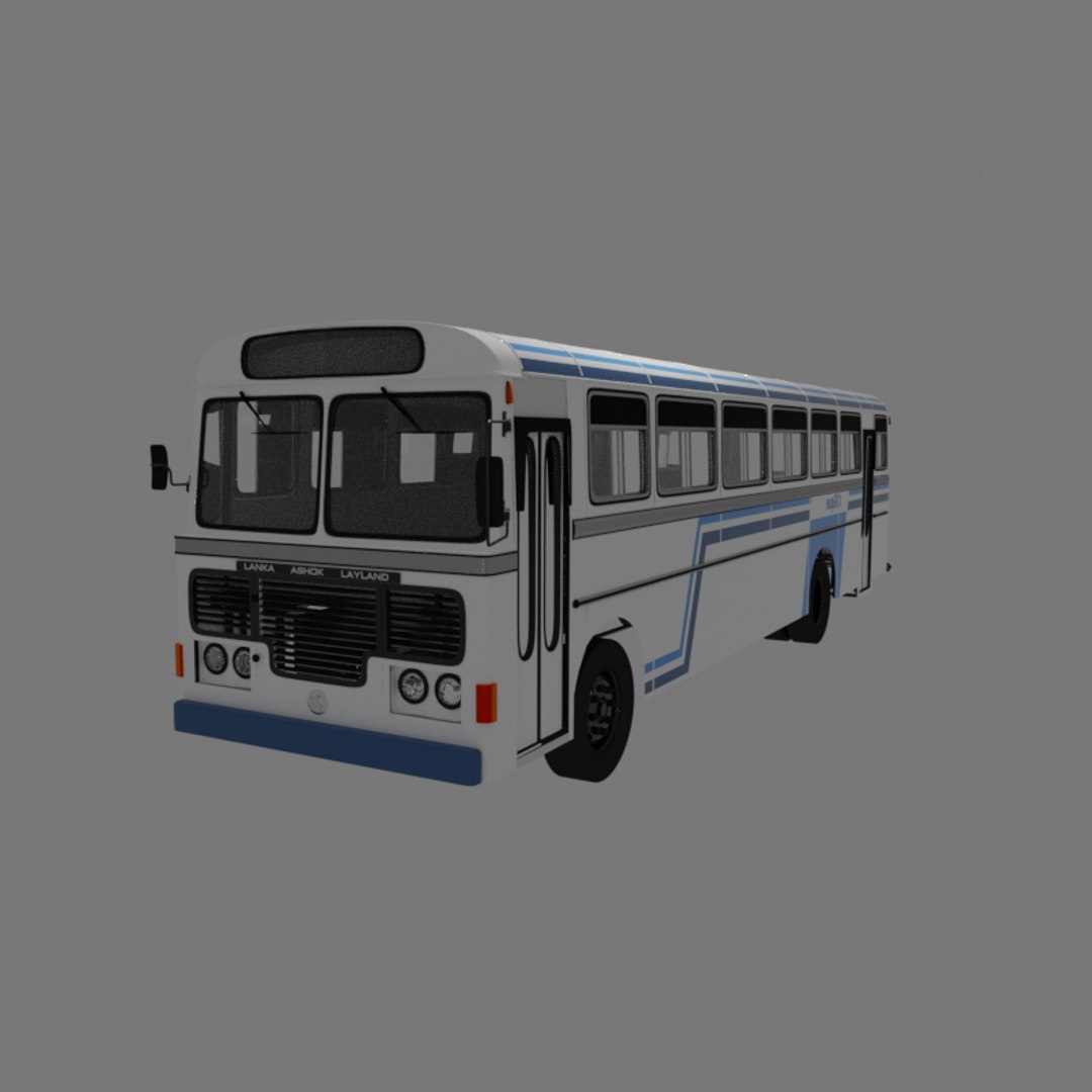 Lanka Ashok Layland Bus 3D Model - TurboSquid 1592484